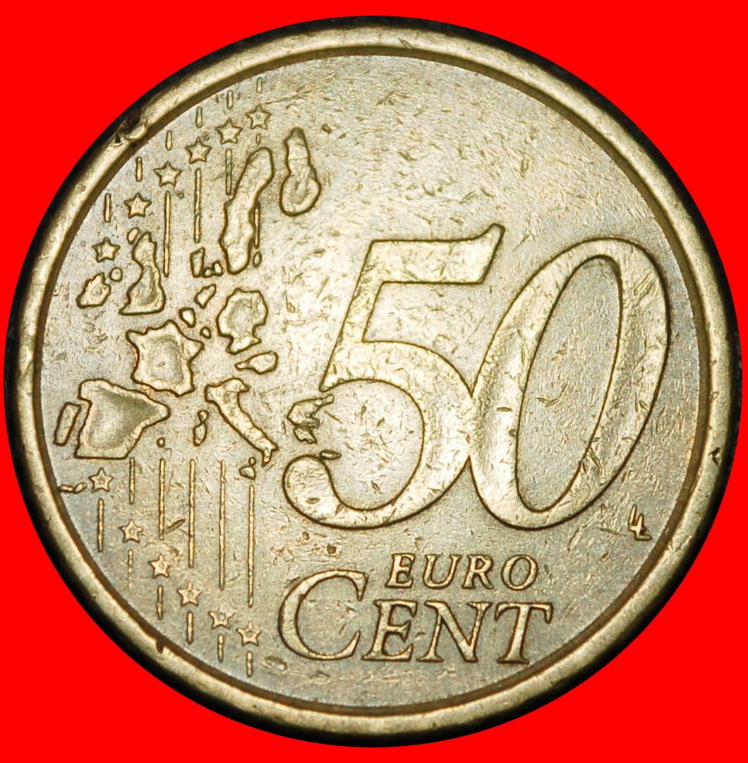 NORDIC GOLD (1999-2025): SPAIN ★ 50 EURO CENTS 2004! JUAN CARLOS I ...