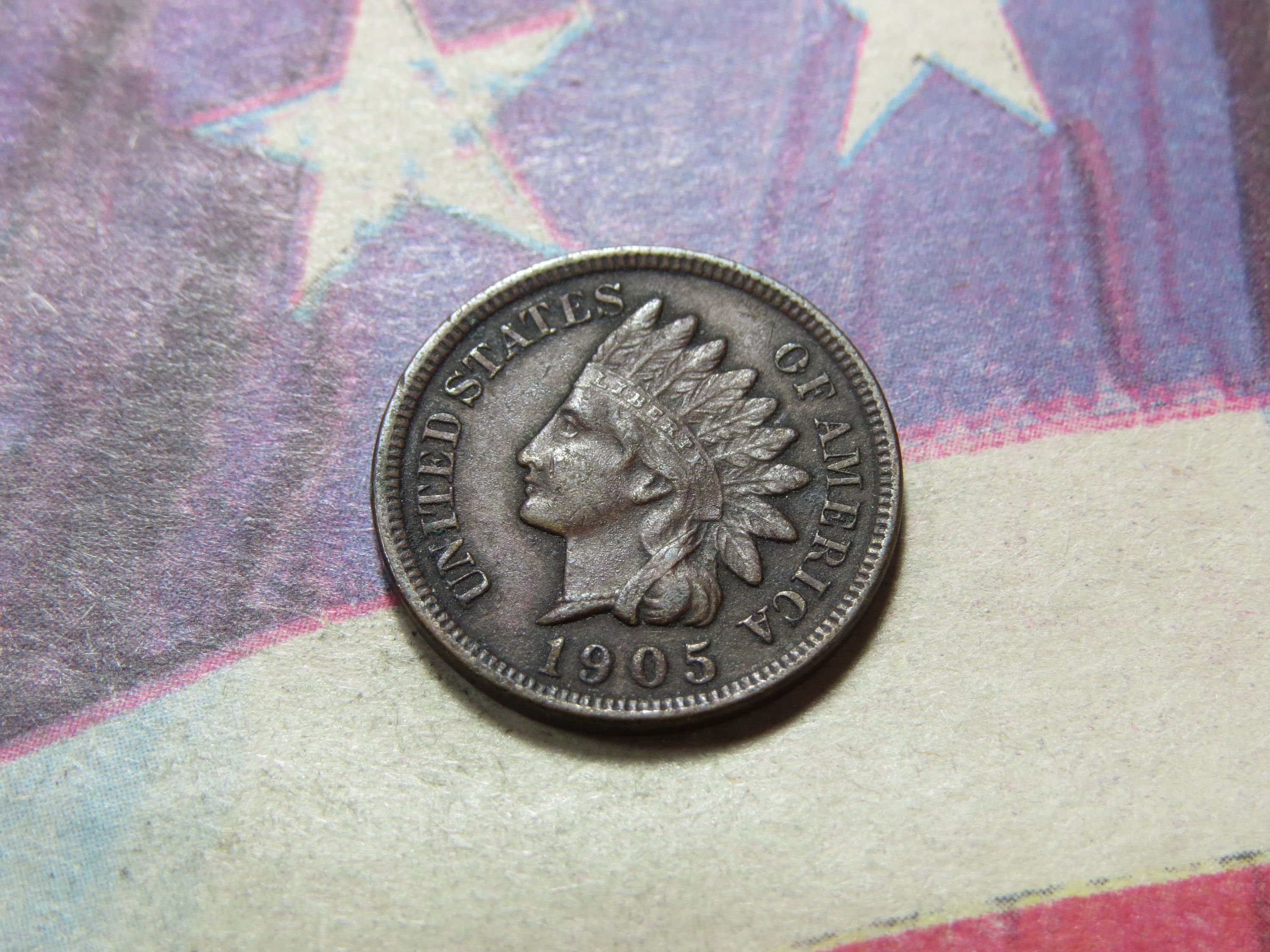 1905 INDIAN HEAD CENT ~ (FULL LIBERTY & DIAMONDS) COMB SHIP ~ LOT A243 ...
