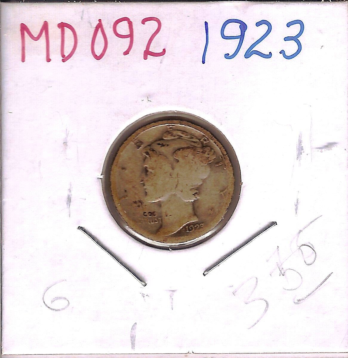 1923 Winged Liberty Dime MD092 - For Sale, Buy Now Online - Item #937241