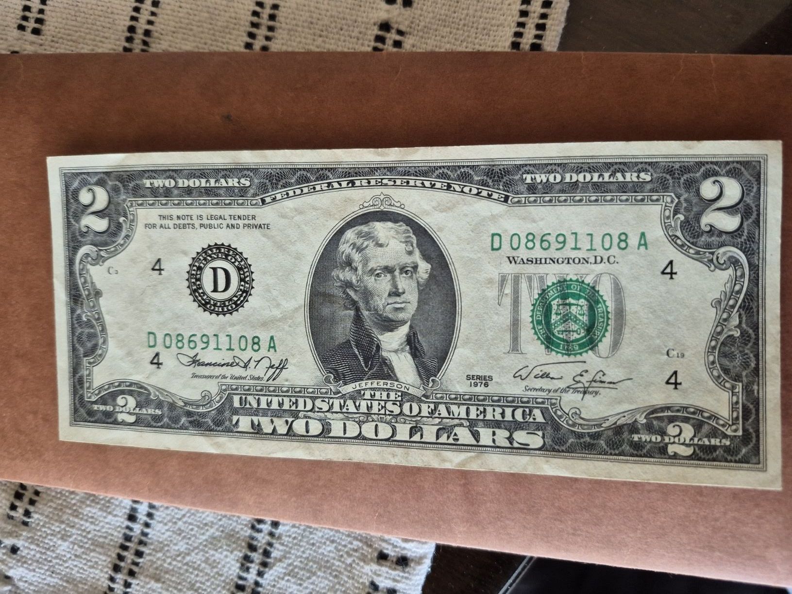 1976 Series Two Dollar Bill - For Sale, Buy Now Online - Item #937530