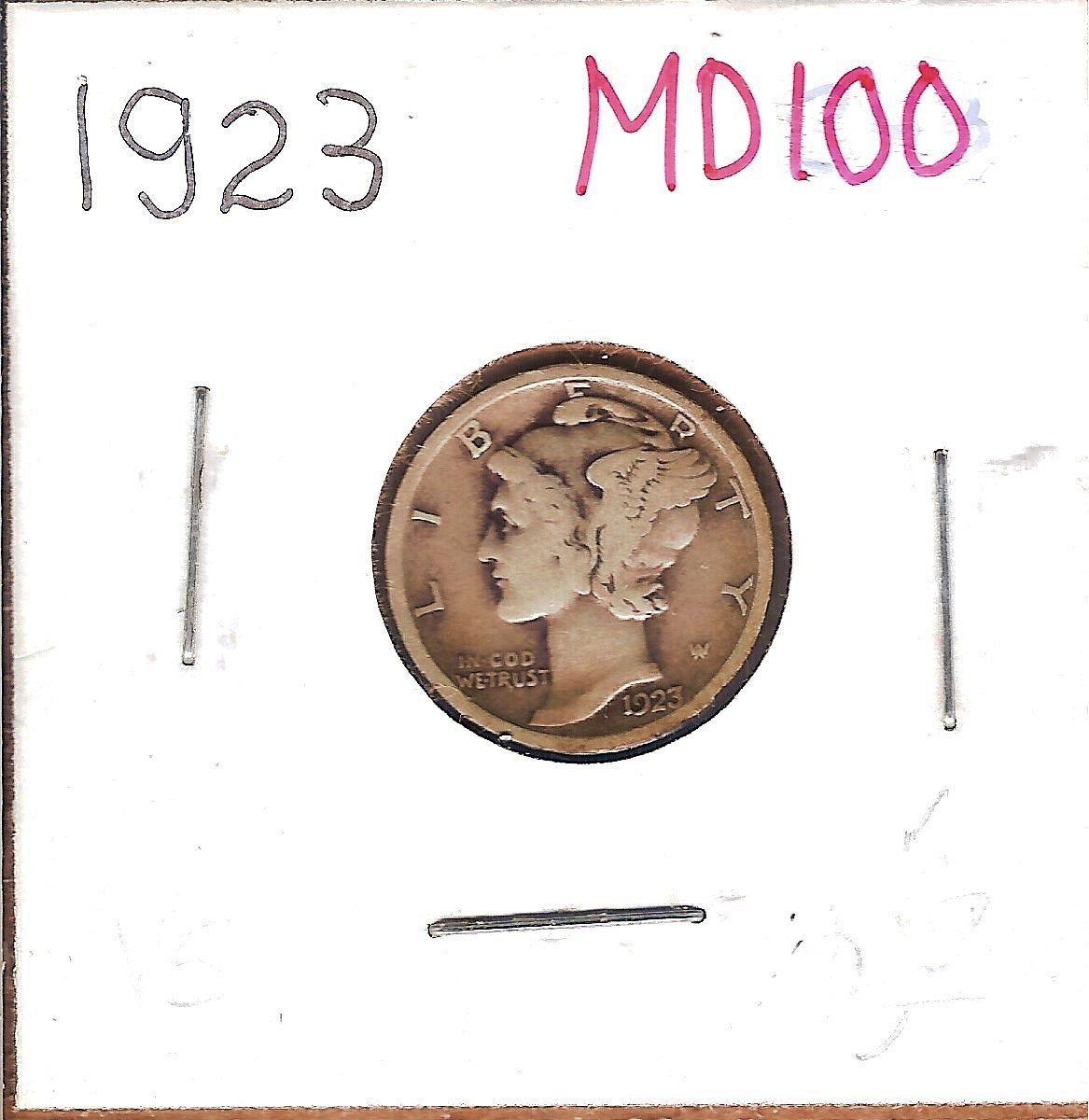 1923 Winged Liberty Dime MD100 - For Sale, Buy Now Online - Item #937937
