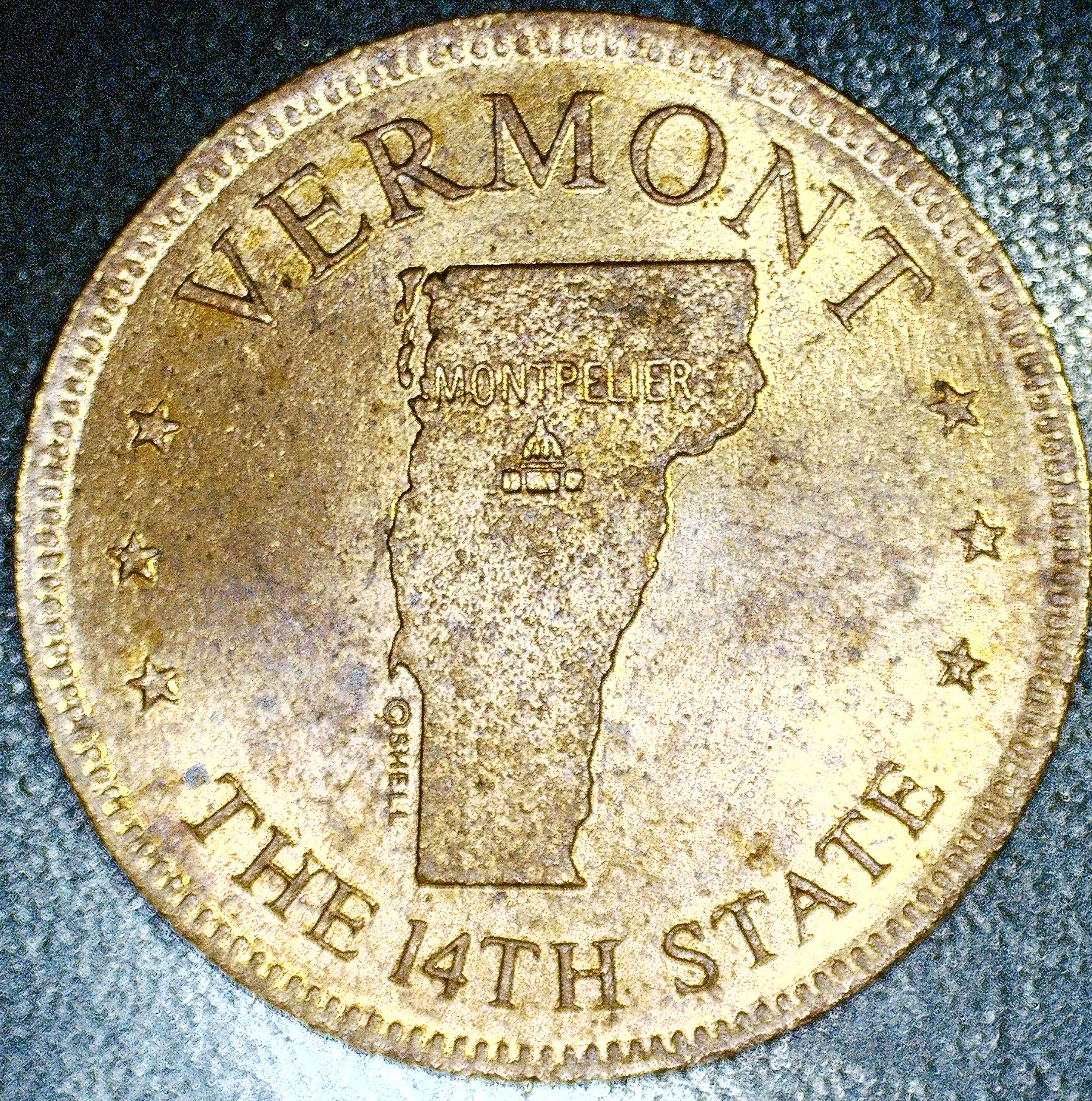 1969 Token - Shell’s States of the Union Coin Game, Vermont Version 1 ...