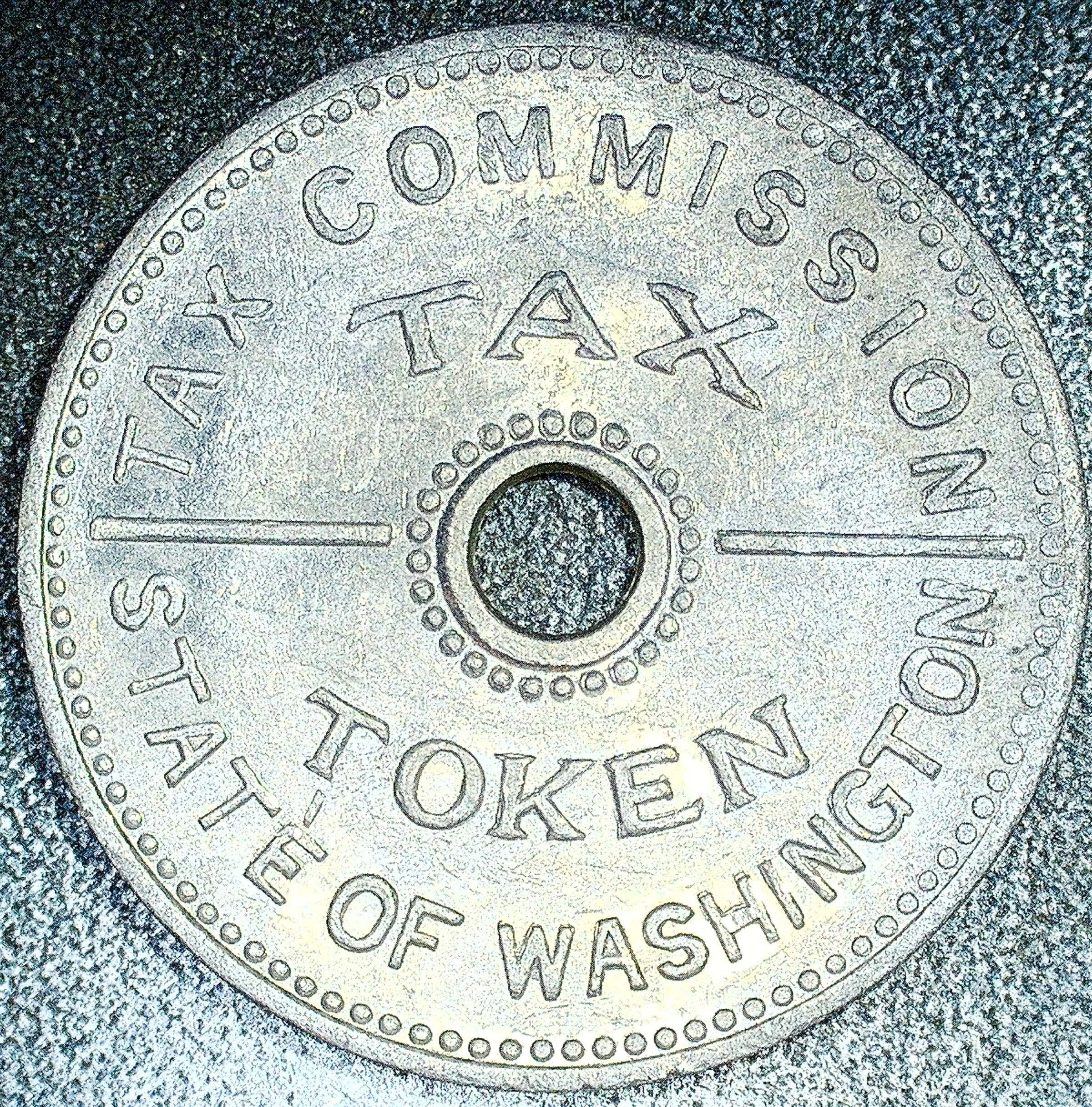 Tax Commission State of Washington Tax Token Laws 1935 10 Cents or Less ...