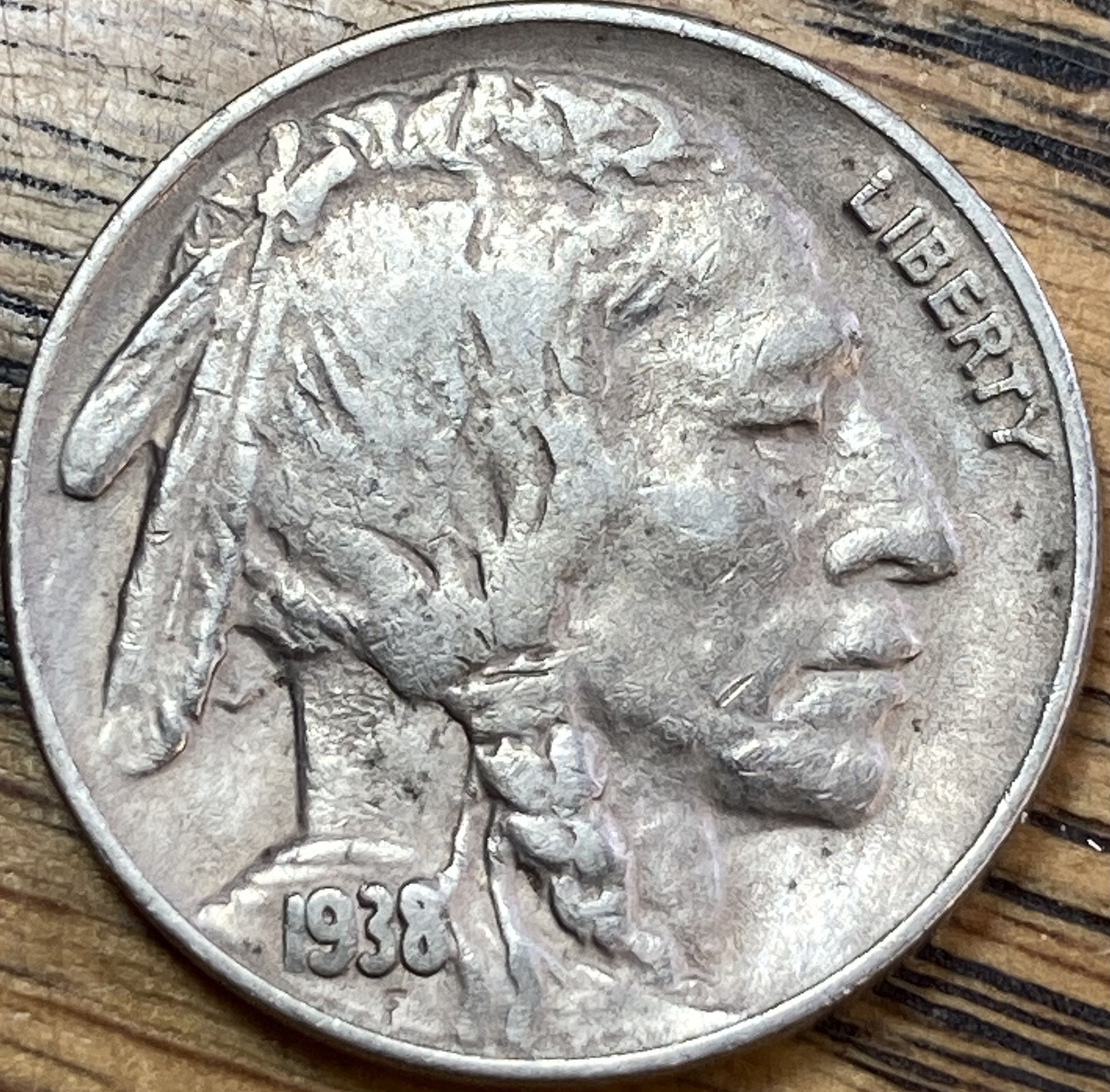 1938 D over S buffalo nickel in VERY FINE condition RPM - For Sale, Buy ...