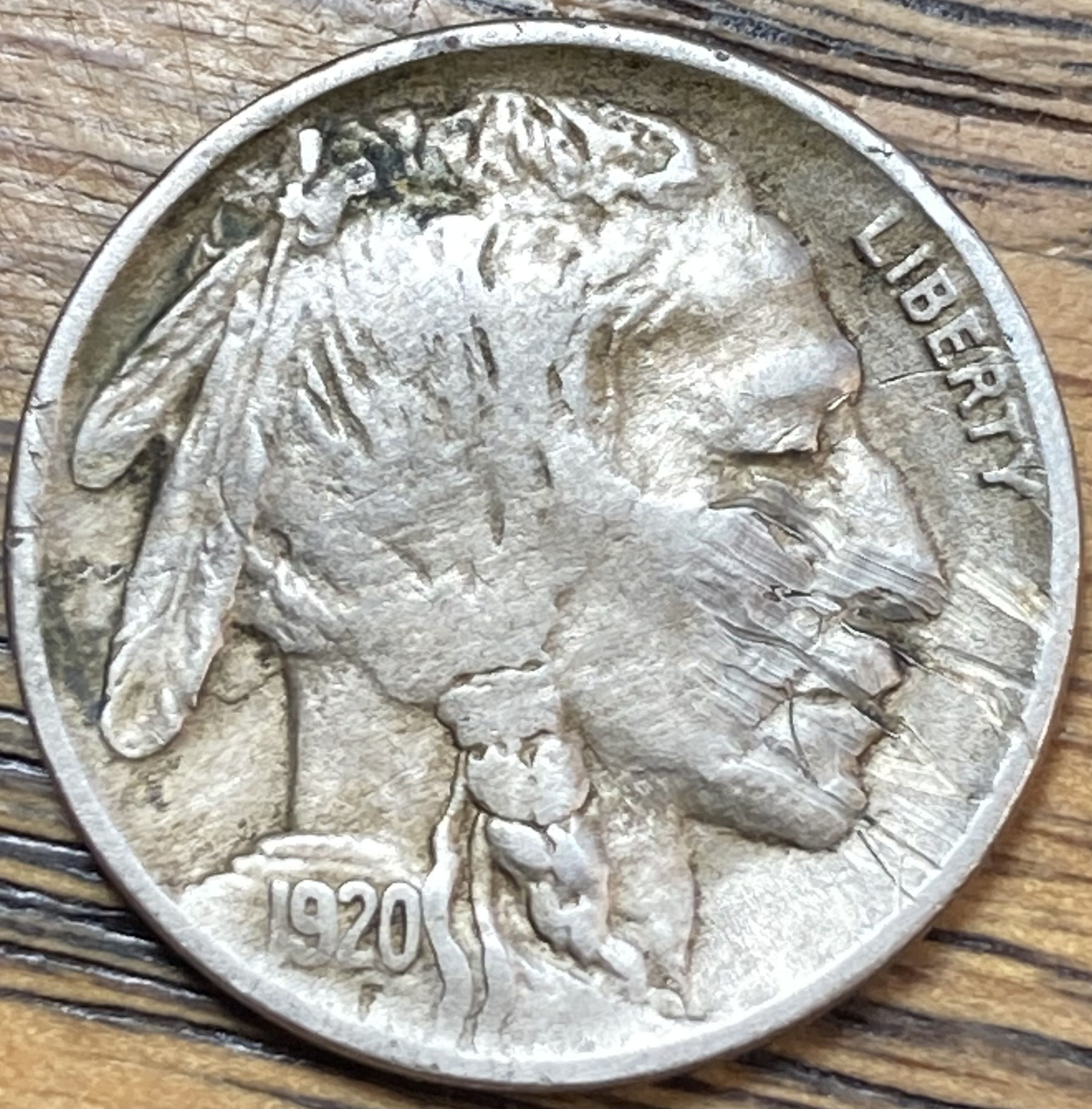 1920 buffalo nickel in VERY FINE condition scratched obverse - For Sale ...