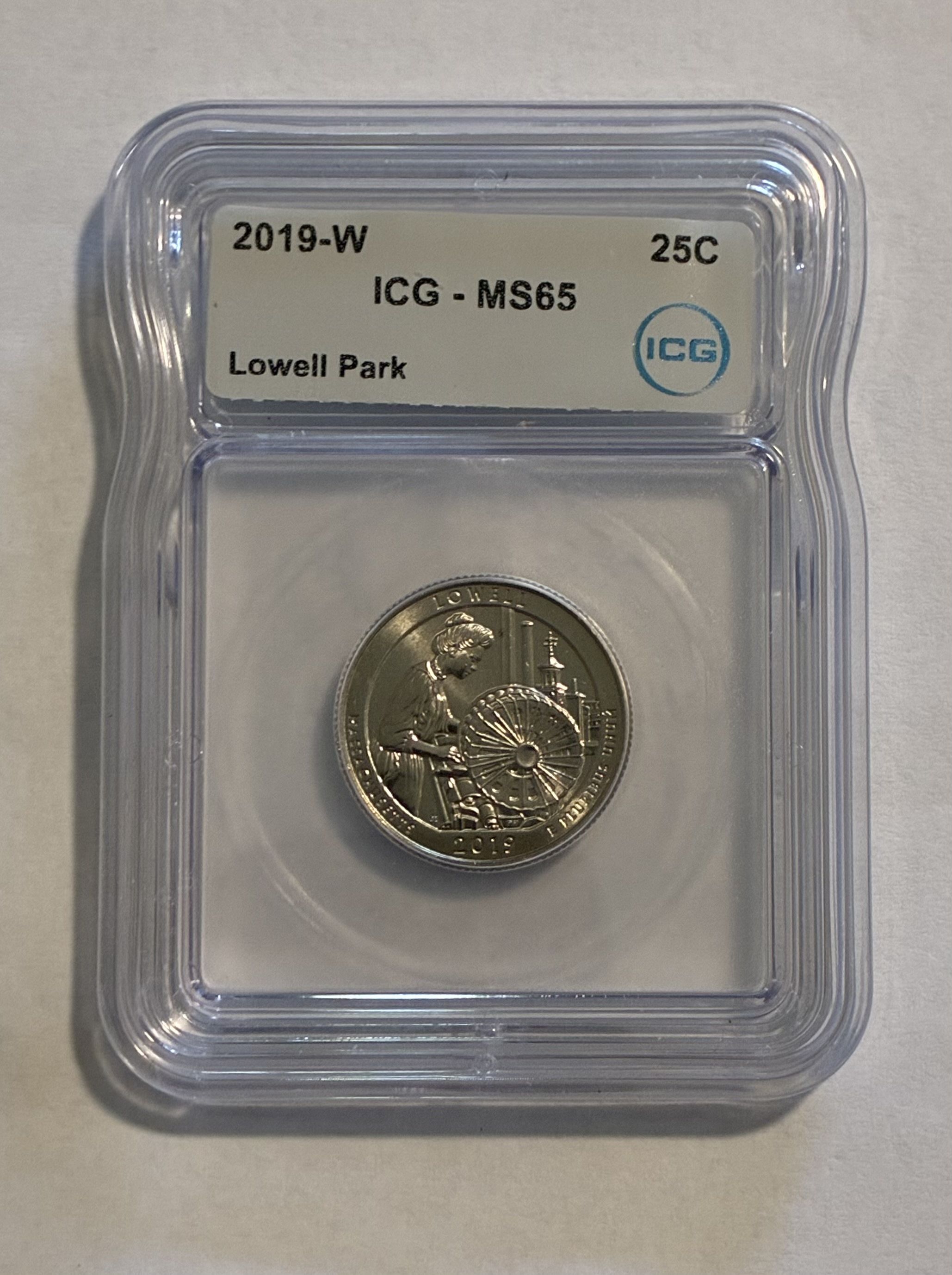 2019 W 25 Cent ATB Lowell Park Quarter MS65 - Online Coin Auction ...