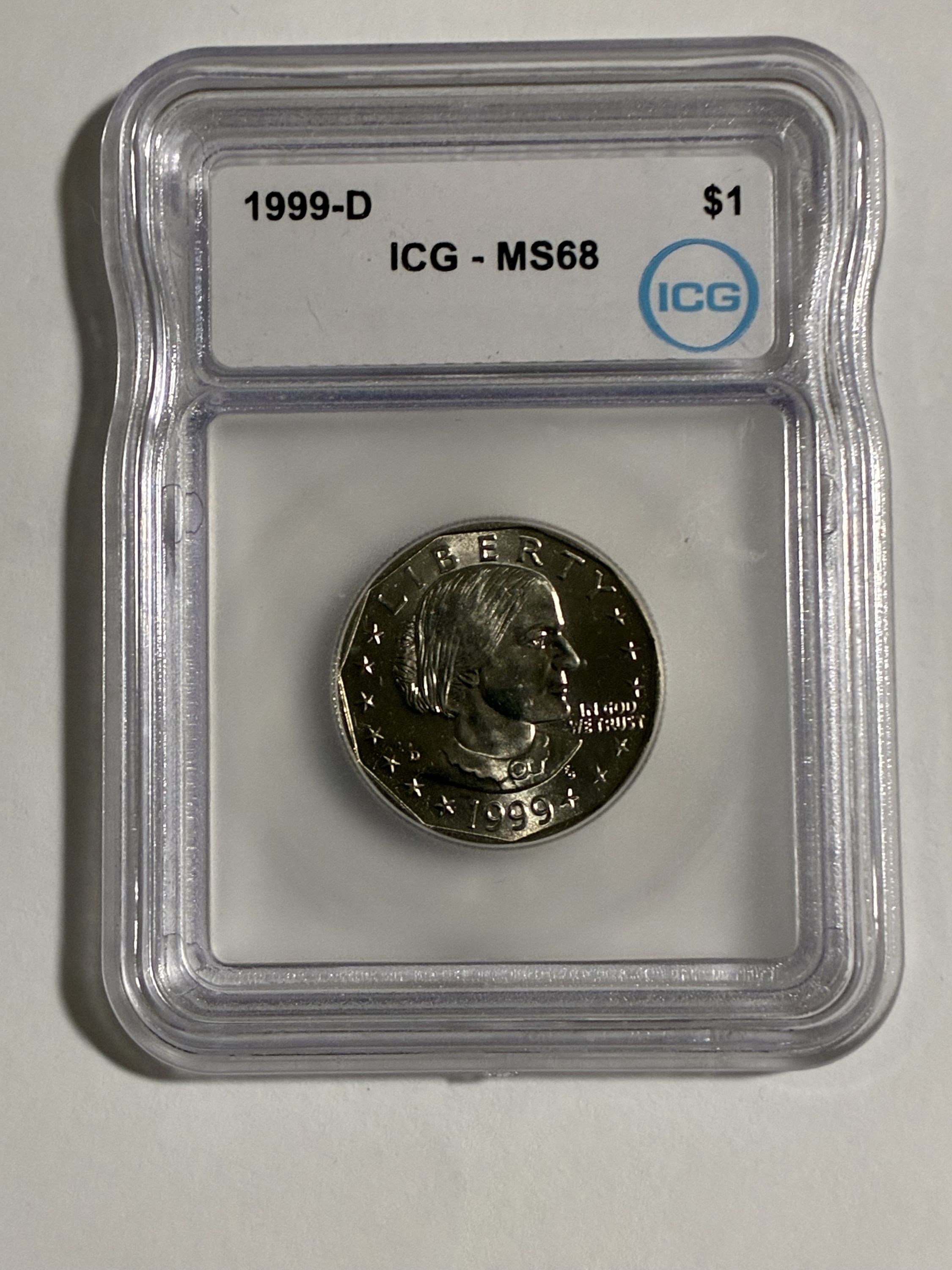 1999-D Susan B Anthony $1 Coin MS68 - For Sale, Buy Now Online - Item ...