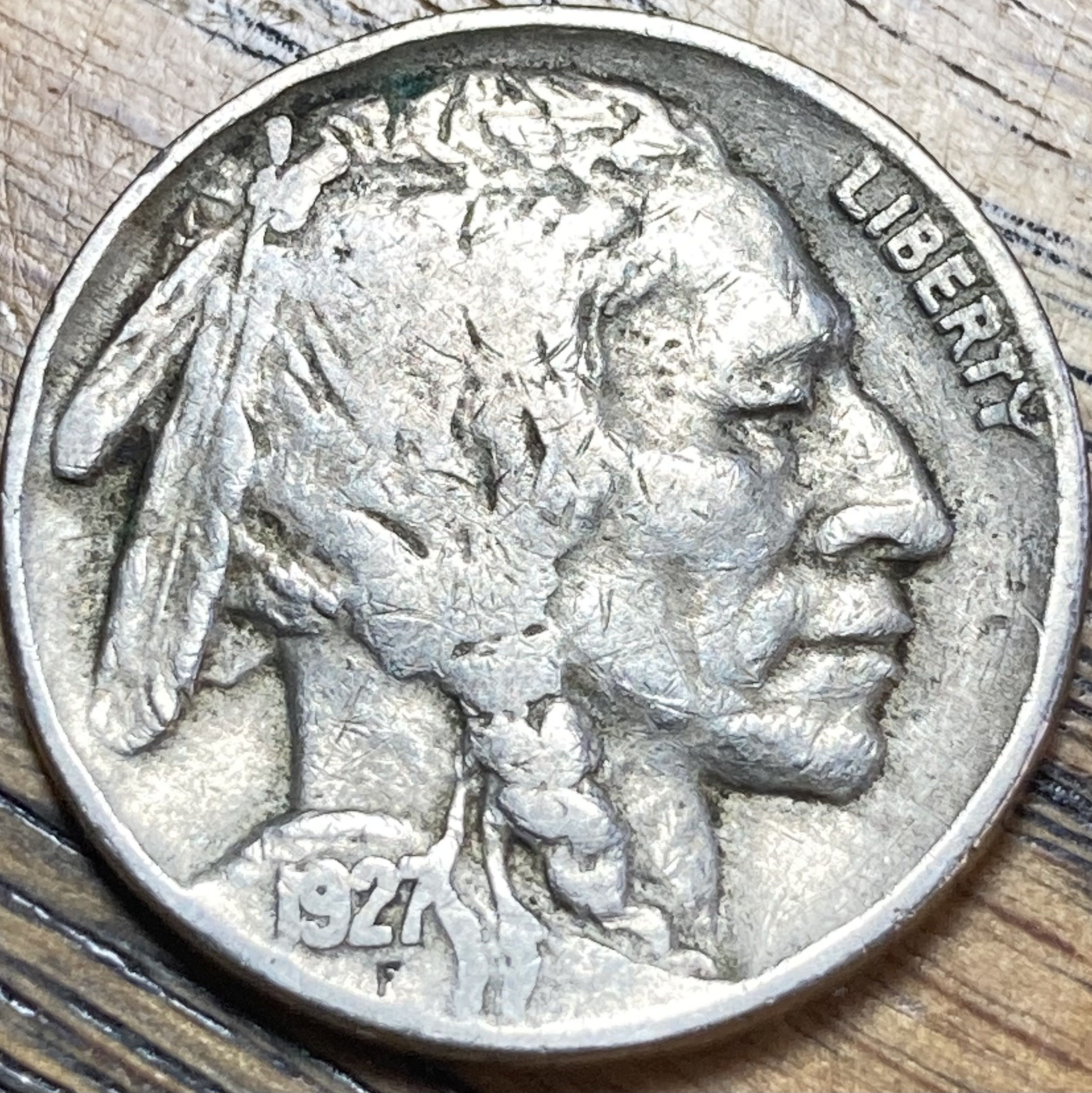 1927 Buffalo nickel in VERY FINE condition - For Sale, Buy Now Online ...