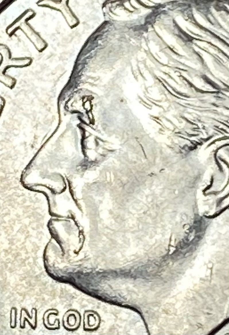 2016 P Roosevelt dime multiple error die chip obverse reverse - For ...