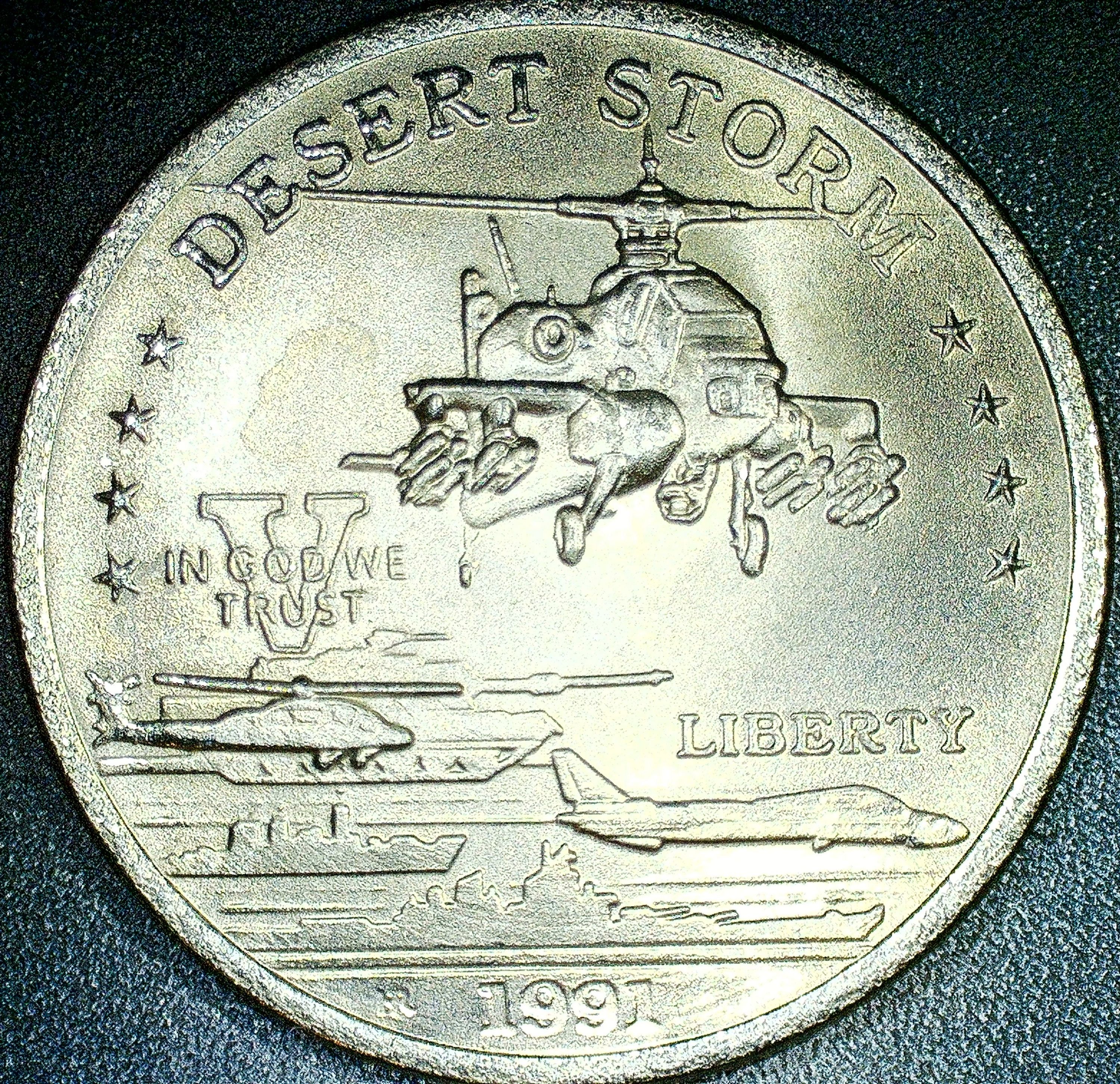 1991 HUTT RIVER Princip AUSTRALIA AH64 Apache Helicopter 5 Dollars Coin ...