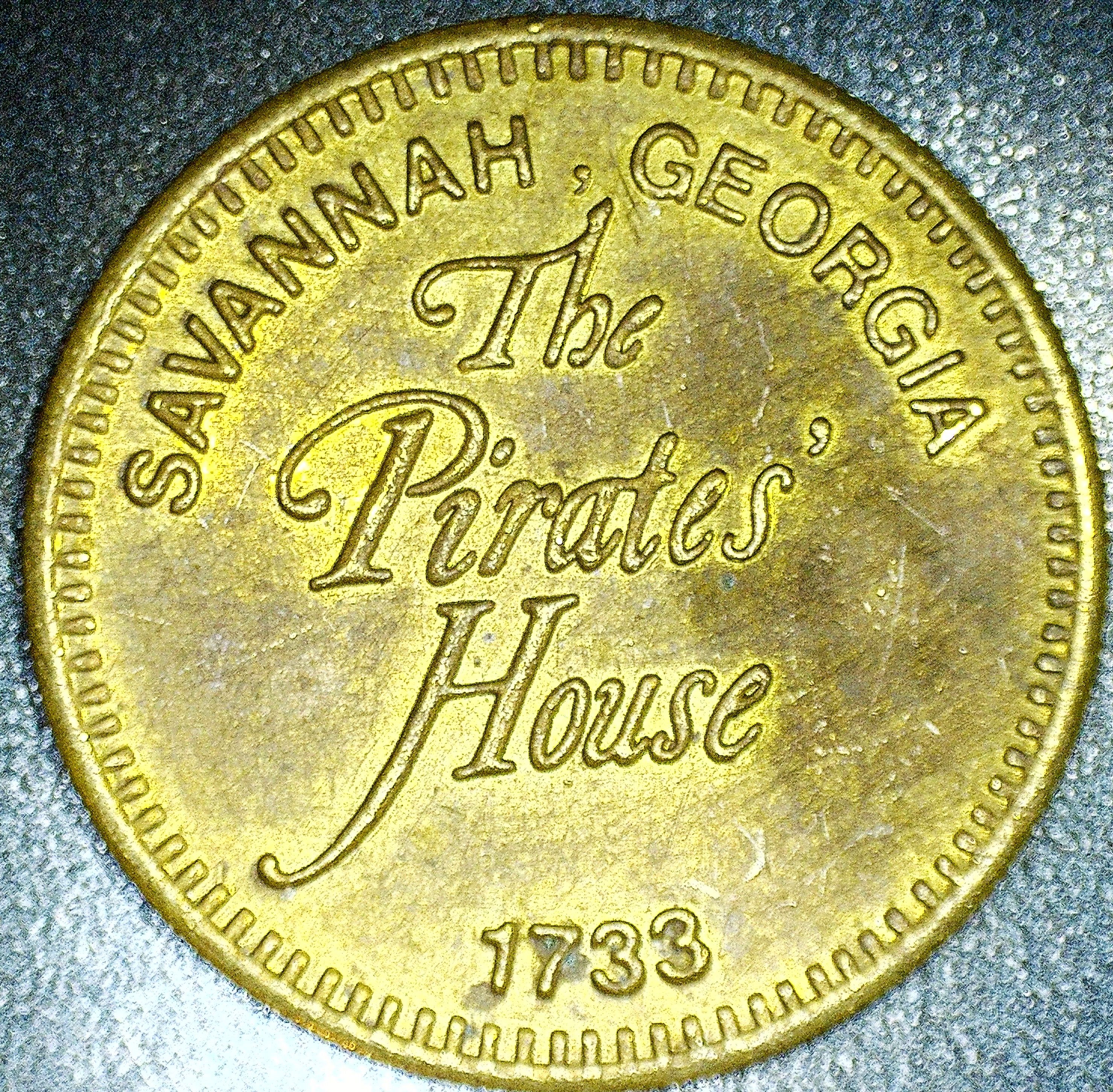1733 Savannah, Georgia GA The Pirates House Pirate Pictorial Token ...