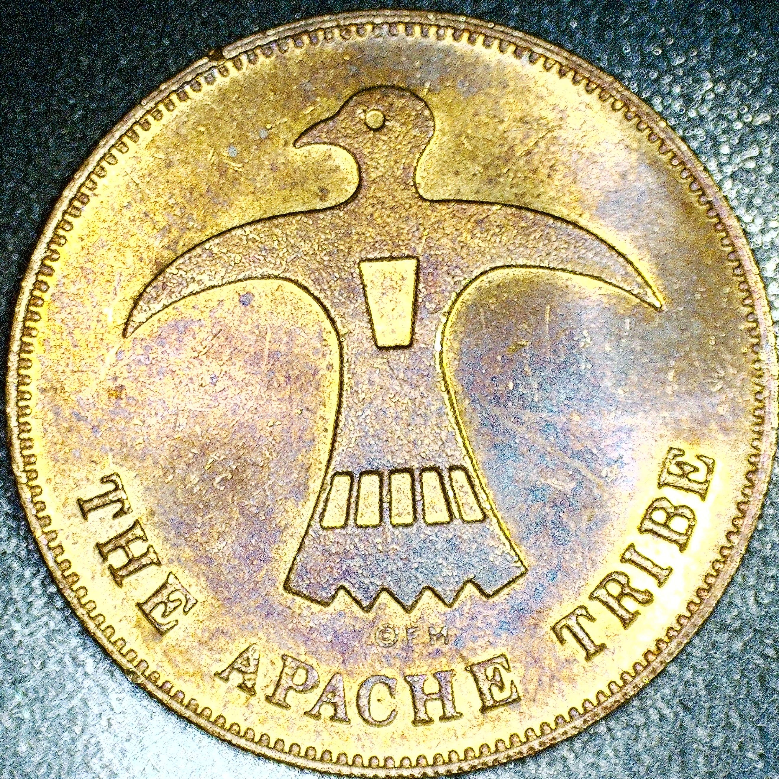 1971 Franklin Mint Husky Oil Co. Rugged American Medal of Geronimo ...