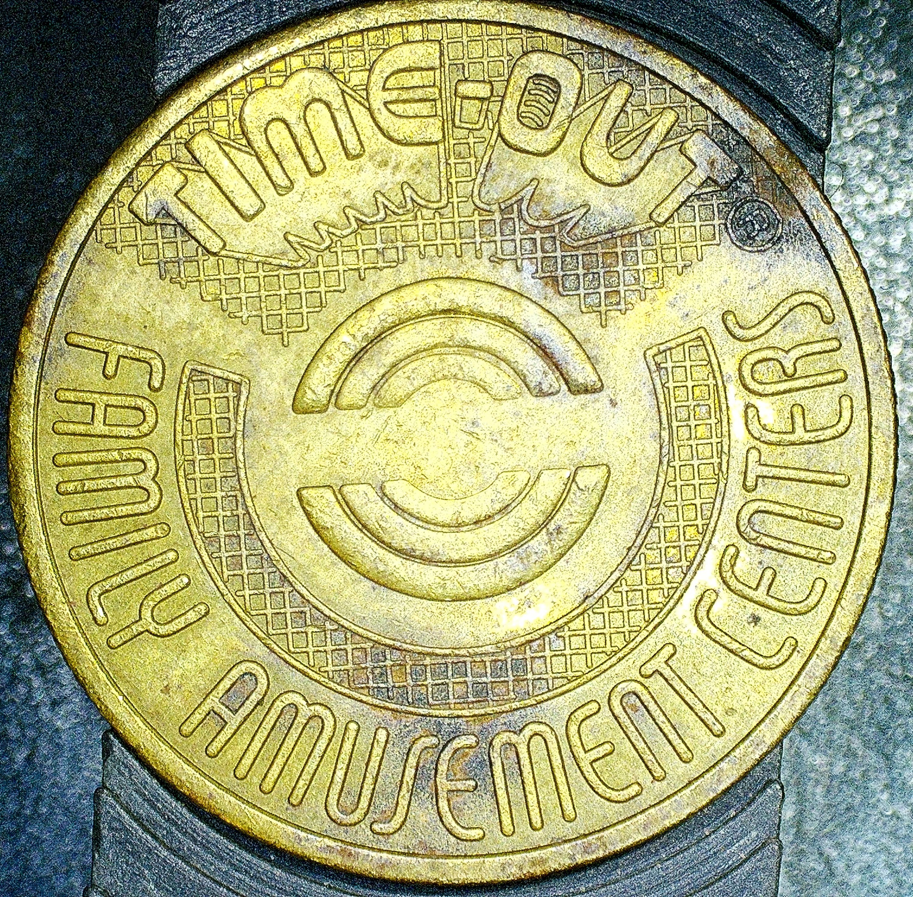 VINTAGE - TIME-OUT FAMILY AMUSEMENT CENTER - BRASS TOKEN - For Sale ...