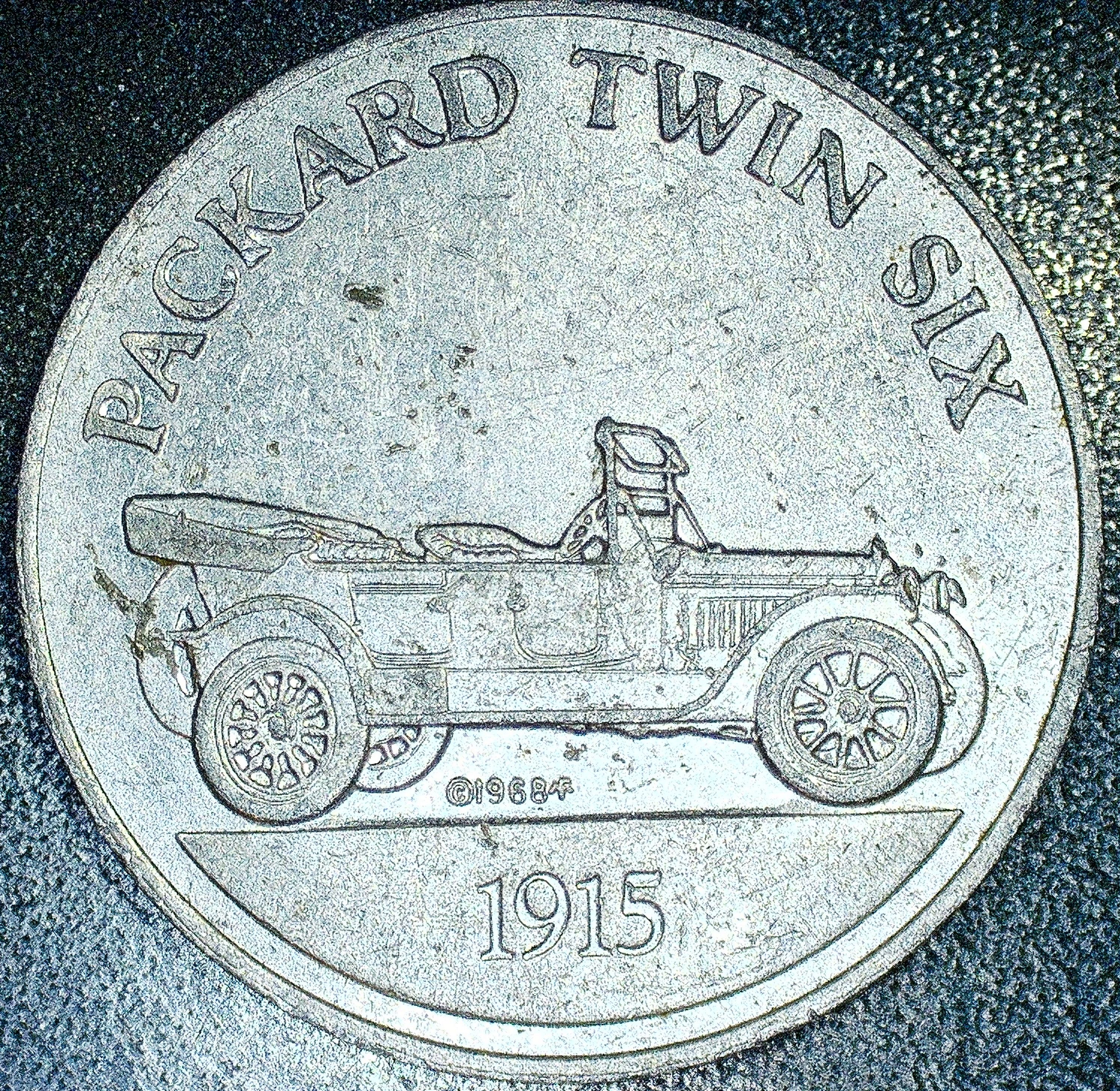 1915 Packard Twin Six - Sunoco - Antique Car Coin Series - Aluminum ...