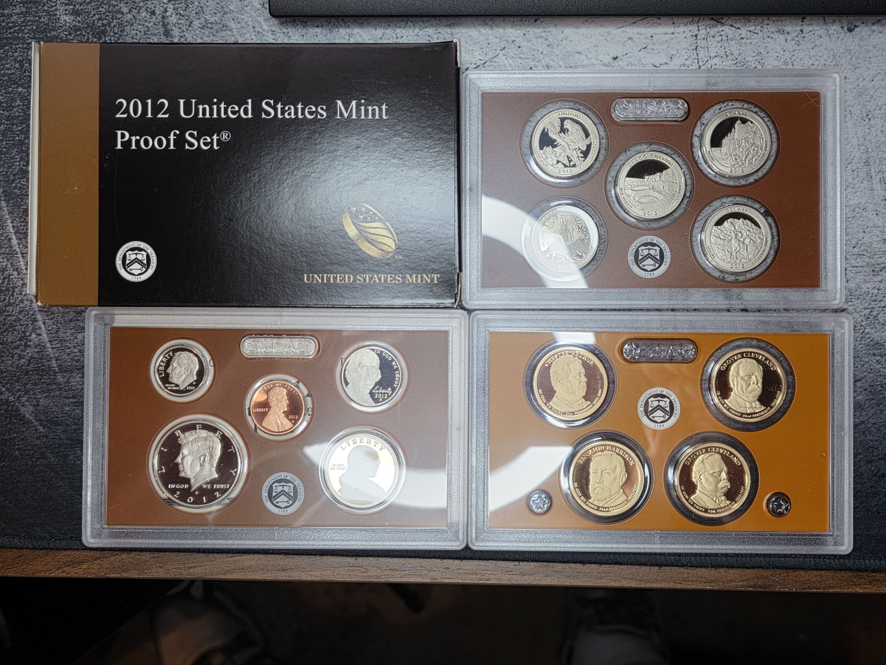 2012 S United States Mint PROOF 14 Coin Set in Original Box - For Sale ...