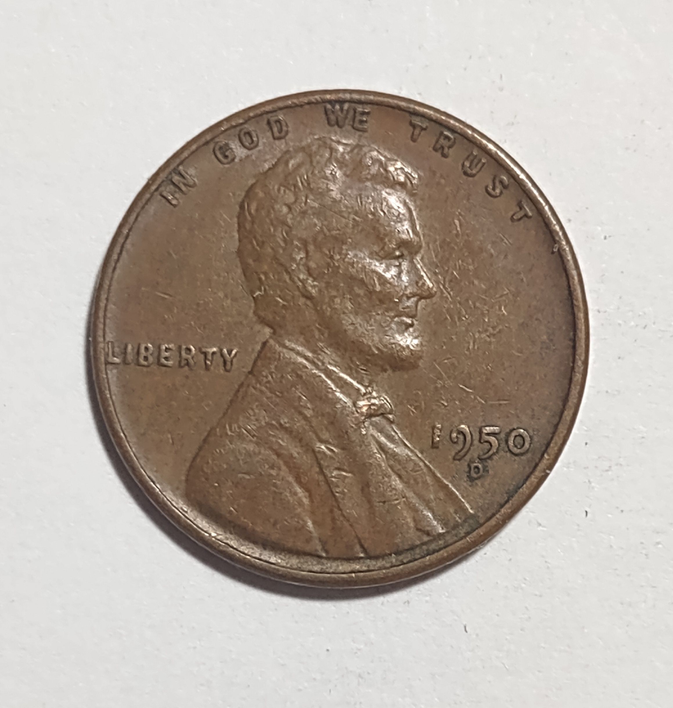 1950-D Lincoln Wheat Cent - For Sale, Buy Now Online - Item #943545