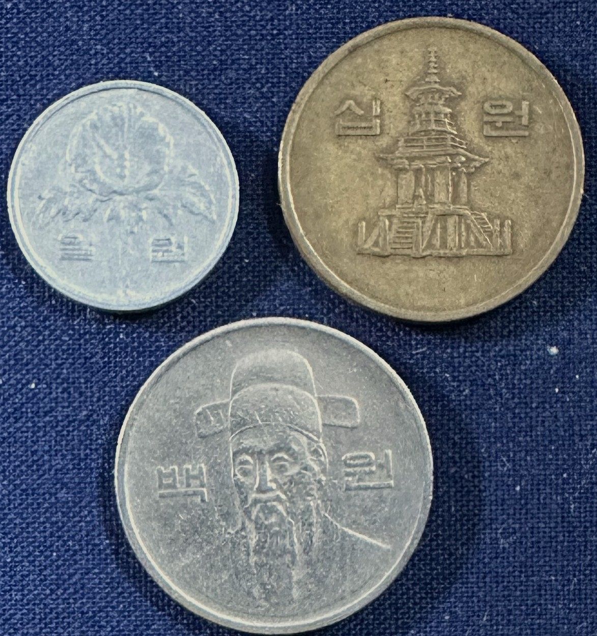 Korea - 1983 - 100, 10 and 1 Won - For Sale, Buy Now Online - Item #944700