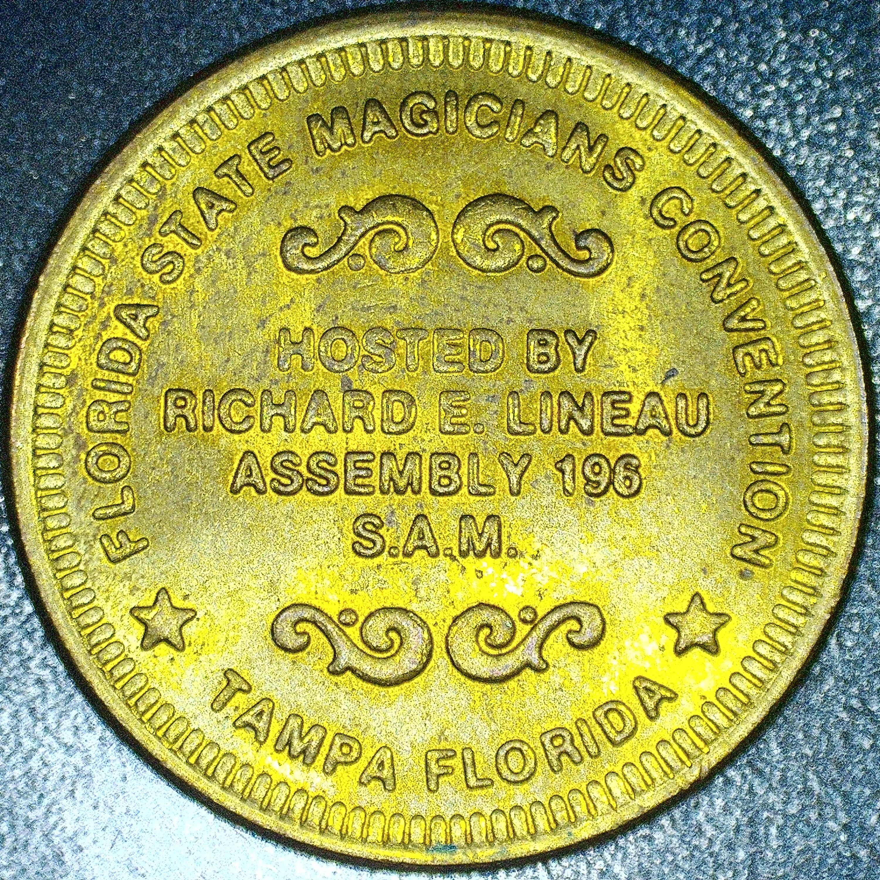 Vintage Florida State Magicians Convention Token Tampa, FL Richard ...