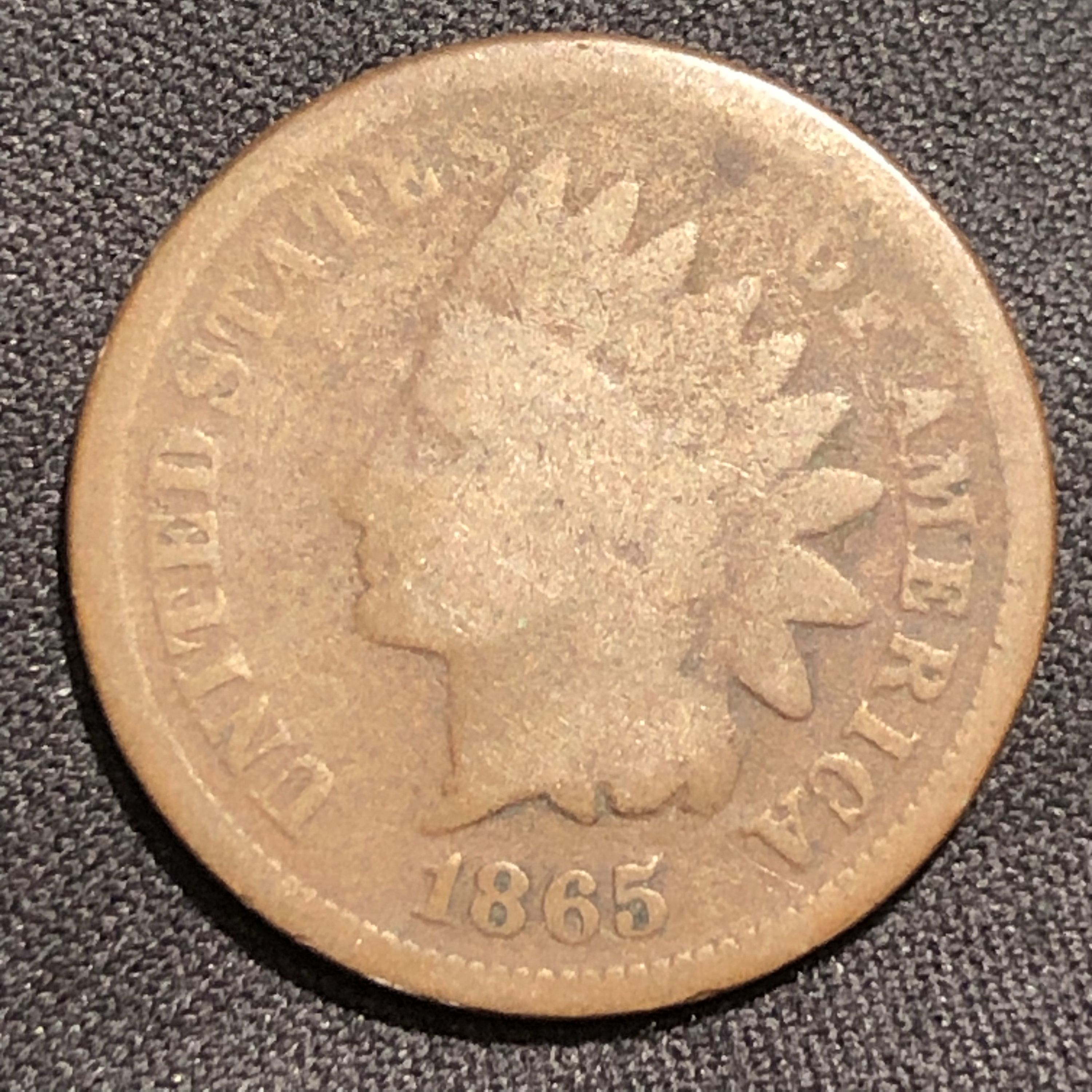 1865-P Indian Head Cent Small Cent - G (Good) condition - For Sale, Buy ...