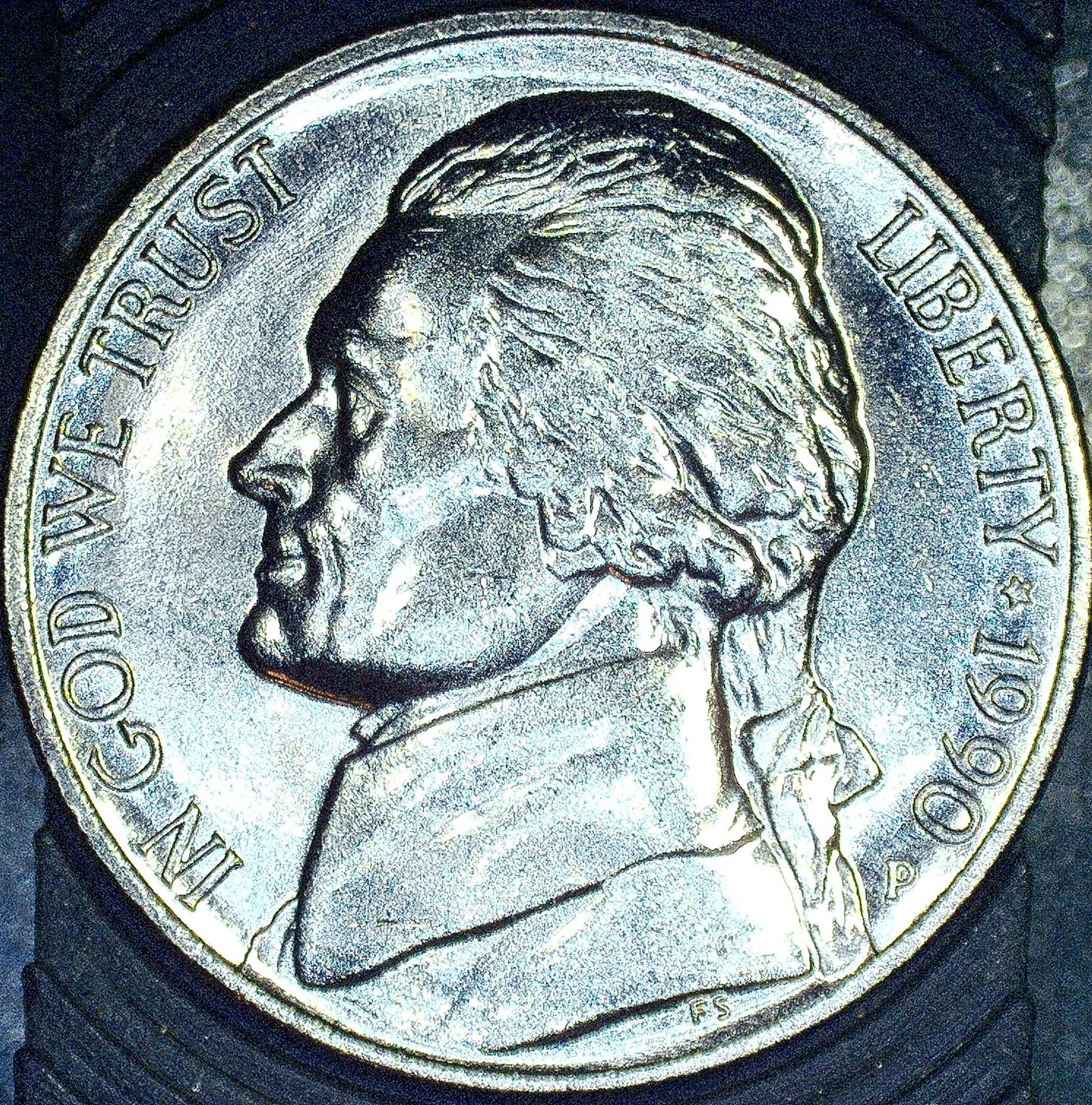 1990 P Jefferson Nickel Full Steps BU or Better - For Sale, Buy Now ...