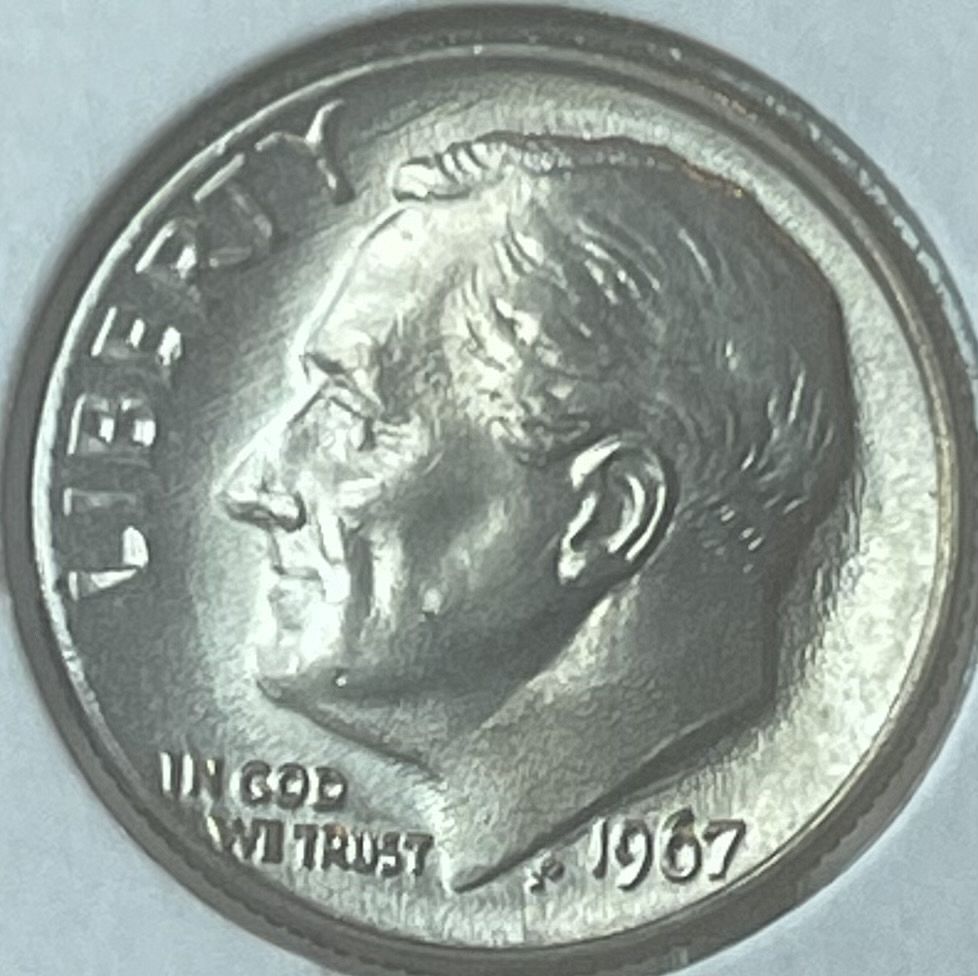 1967-P Roosevelt Clad Dime • Choice/Gem Brilliant Uncirculated ...