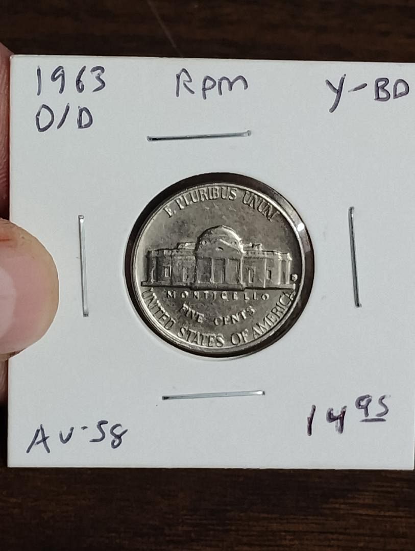 1963-D D/D JEFFERSON NICKEL AU-58 RPM - For Sale, Buy Now Online - Item ...