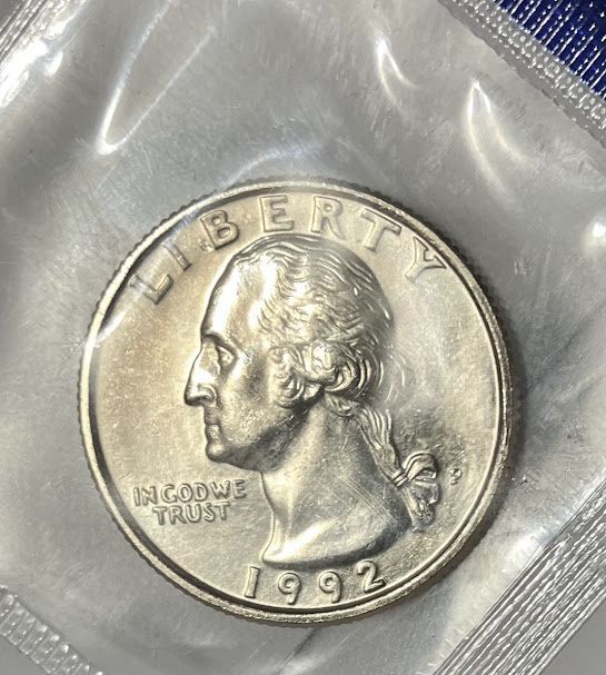 1992 P Washington quarter in orig US Mint cello - For Sale, Buy Now ...