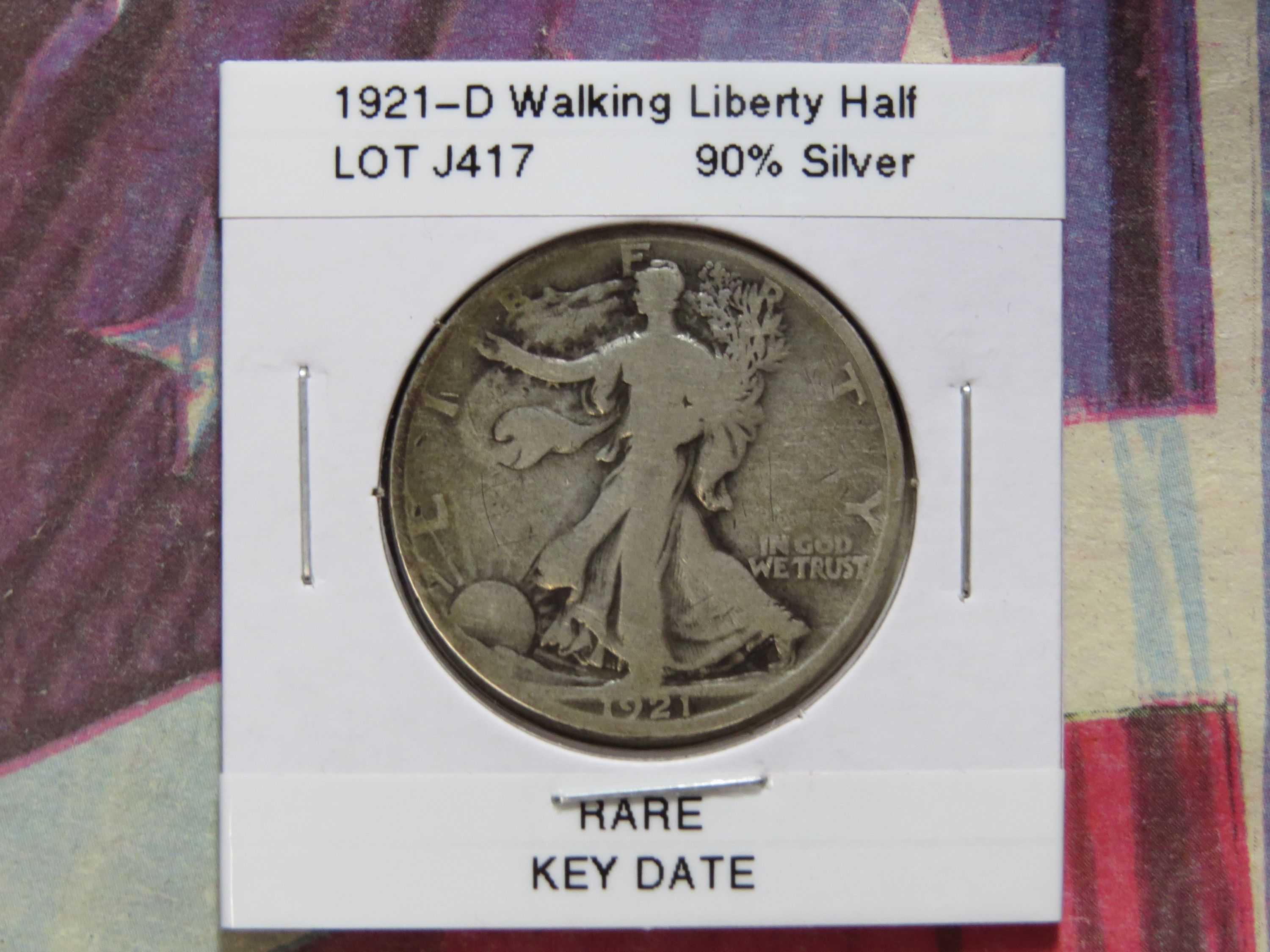 1921-D WALKING LIBERTY HALF DOLLAR ~ RARE KEY DATE ~ LOT J417 - Online ...