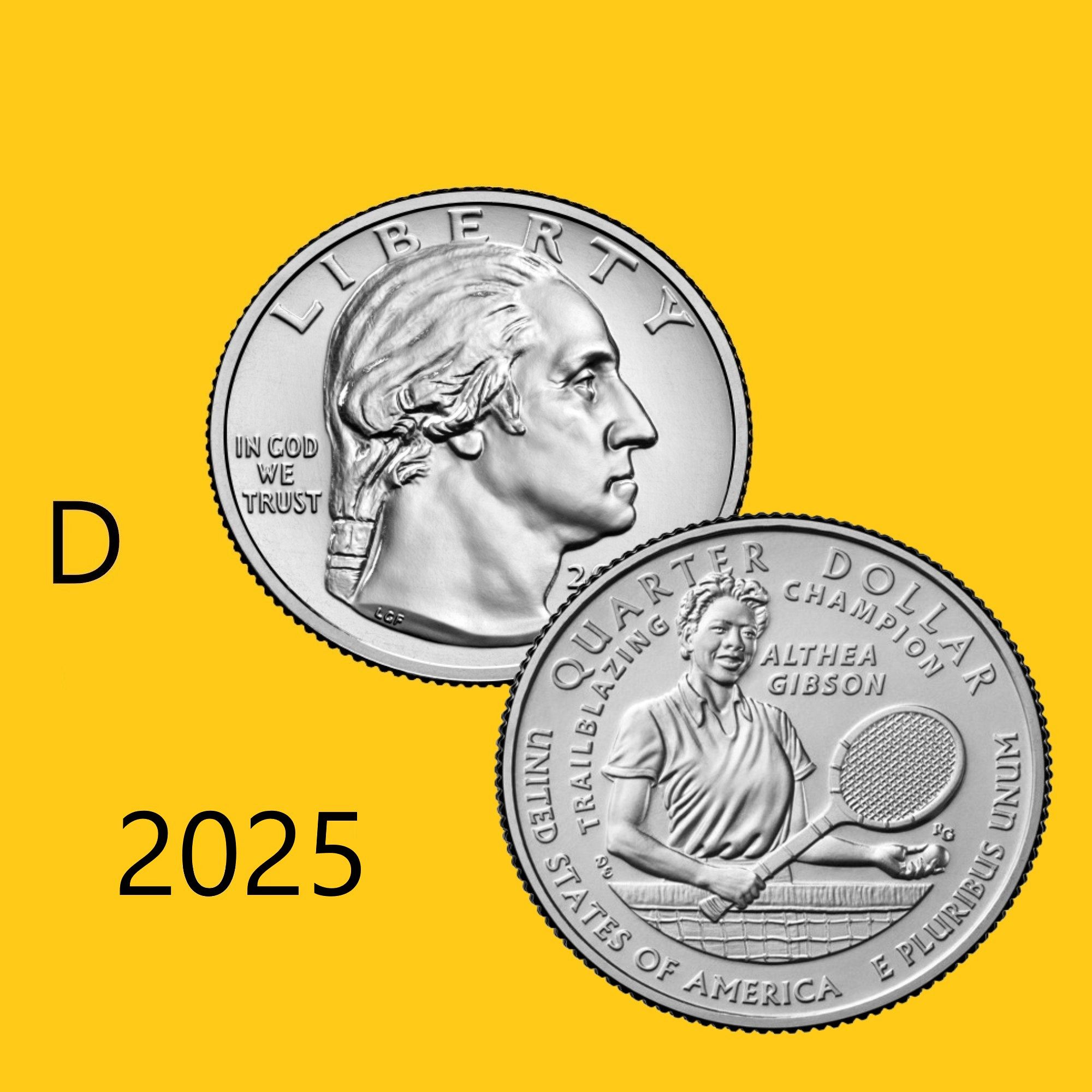 2025 D (1 Coins) American Women Quarters - Althea Gibson (BU) - For ...