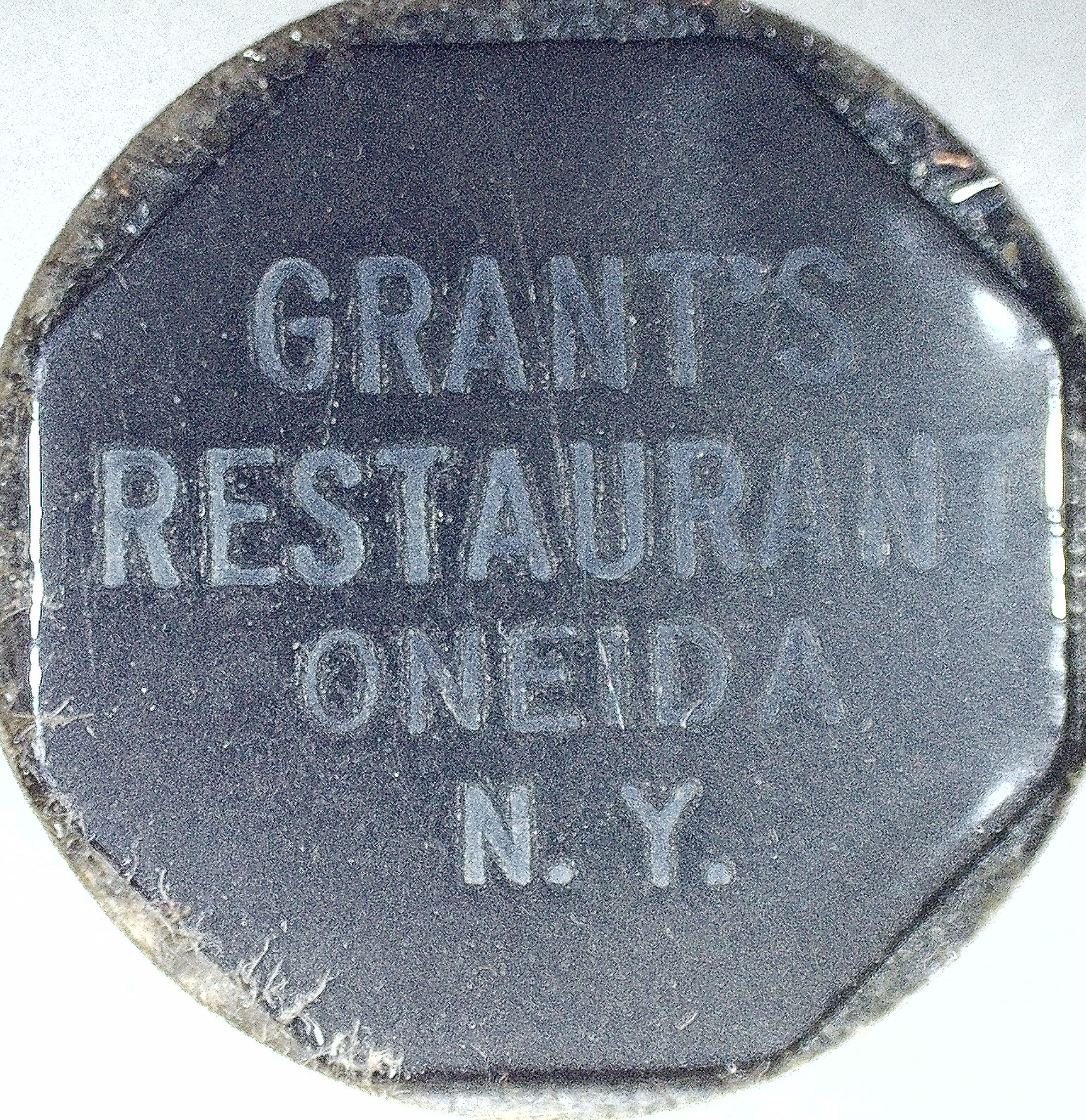 Vintage Grant's Restaurant Oneida , NY GOOD FOR 5c IN TRADE TOKEN - For ...