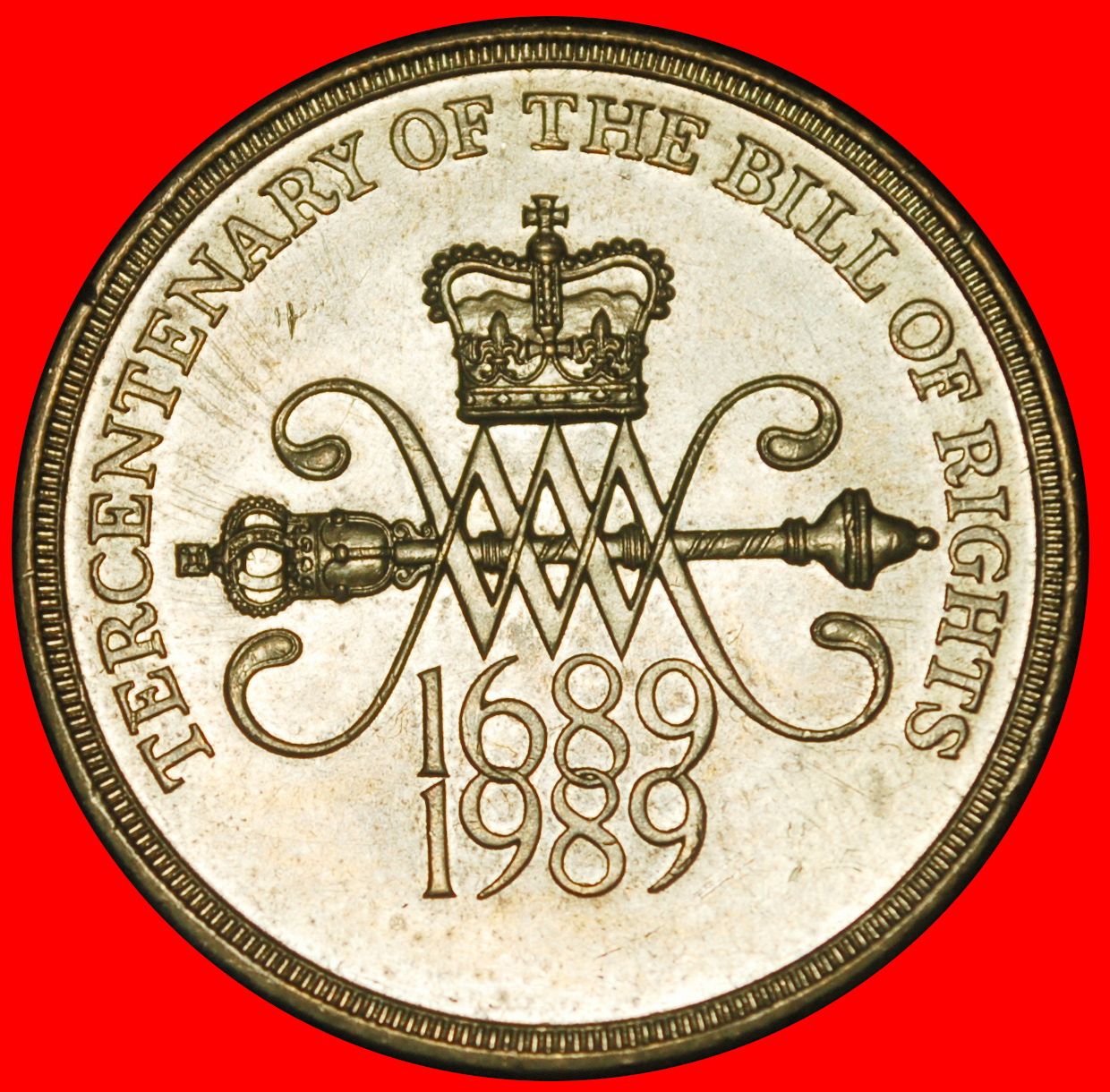 BILL: GREAT BRITAIN ★ 2 POUNDS 1689-1989 UNCOMMON! ELIZABETH II (1953 ...