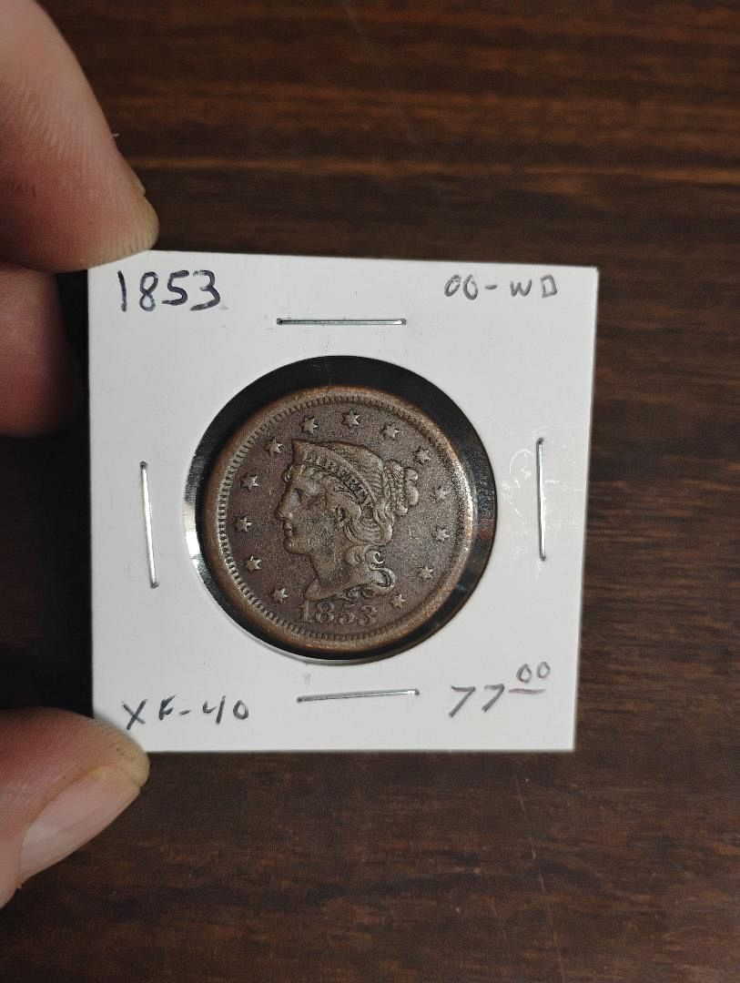 1853 LARGE CENT XF-40 - For Sale, Buy Now Online - Item #950823