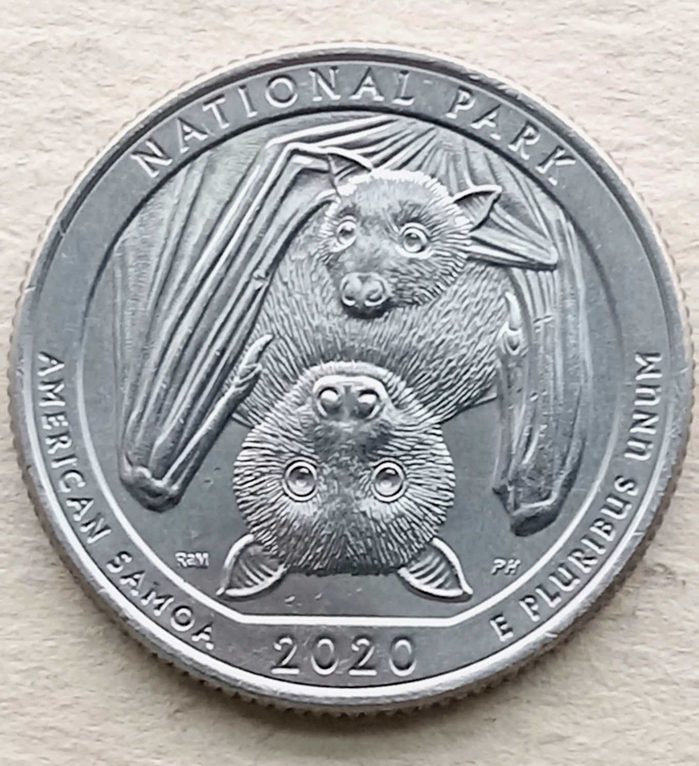 2020 W American Samoa Quarter • West Point Mint • V75 Privy Mark • BU ...