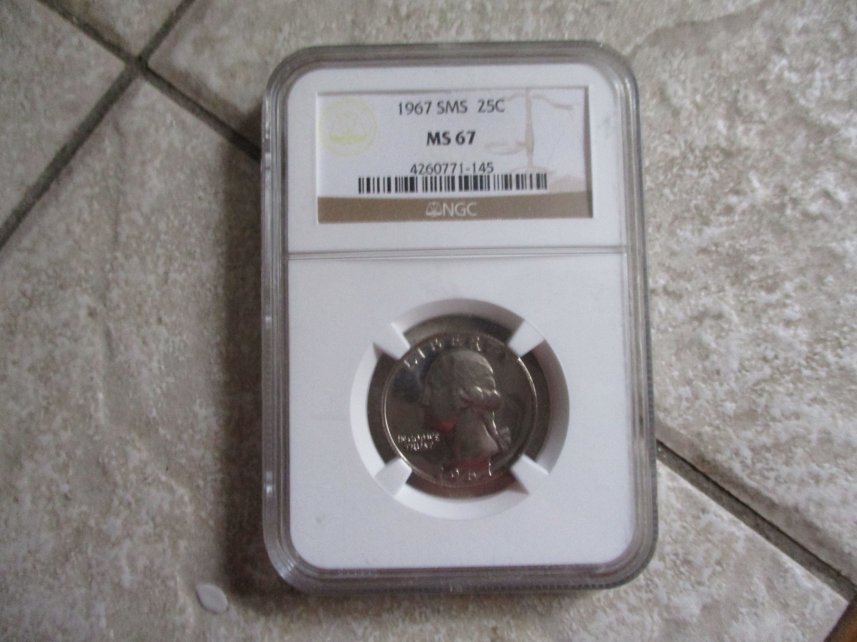 1967 Washington Quarter SMS MS67 - For Sale, Buy Now Online - Item #951664