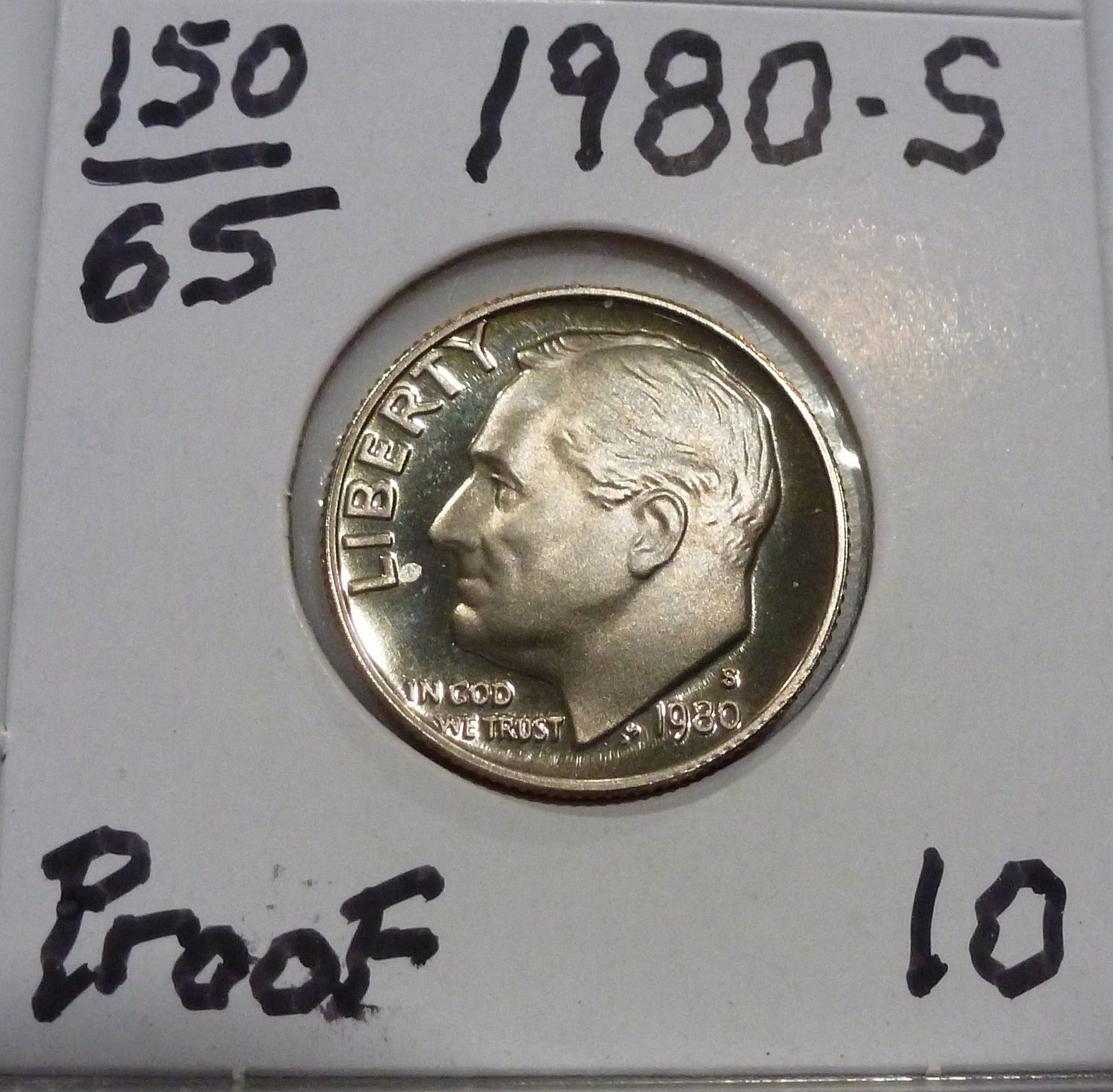 1980-S GEM Brilliant Proof Roosevelt Dime (150-65) - For Sale, Buy Now ...