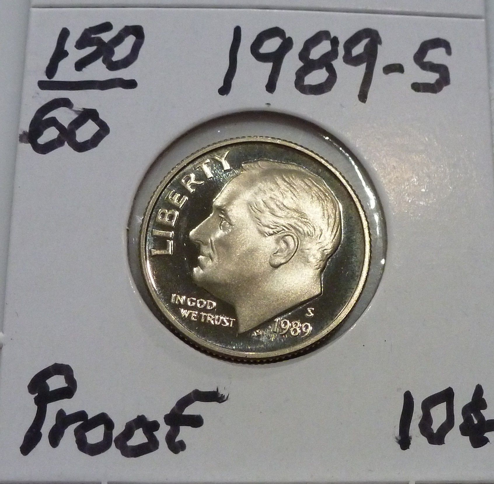 1989-S GEM Brilliant Proof Roosevelt Dime (150-60) - For Sale, Buy Now ...