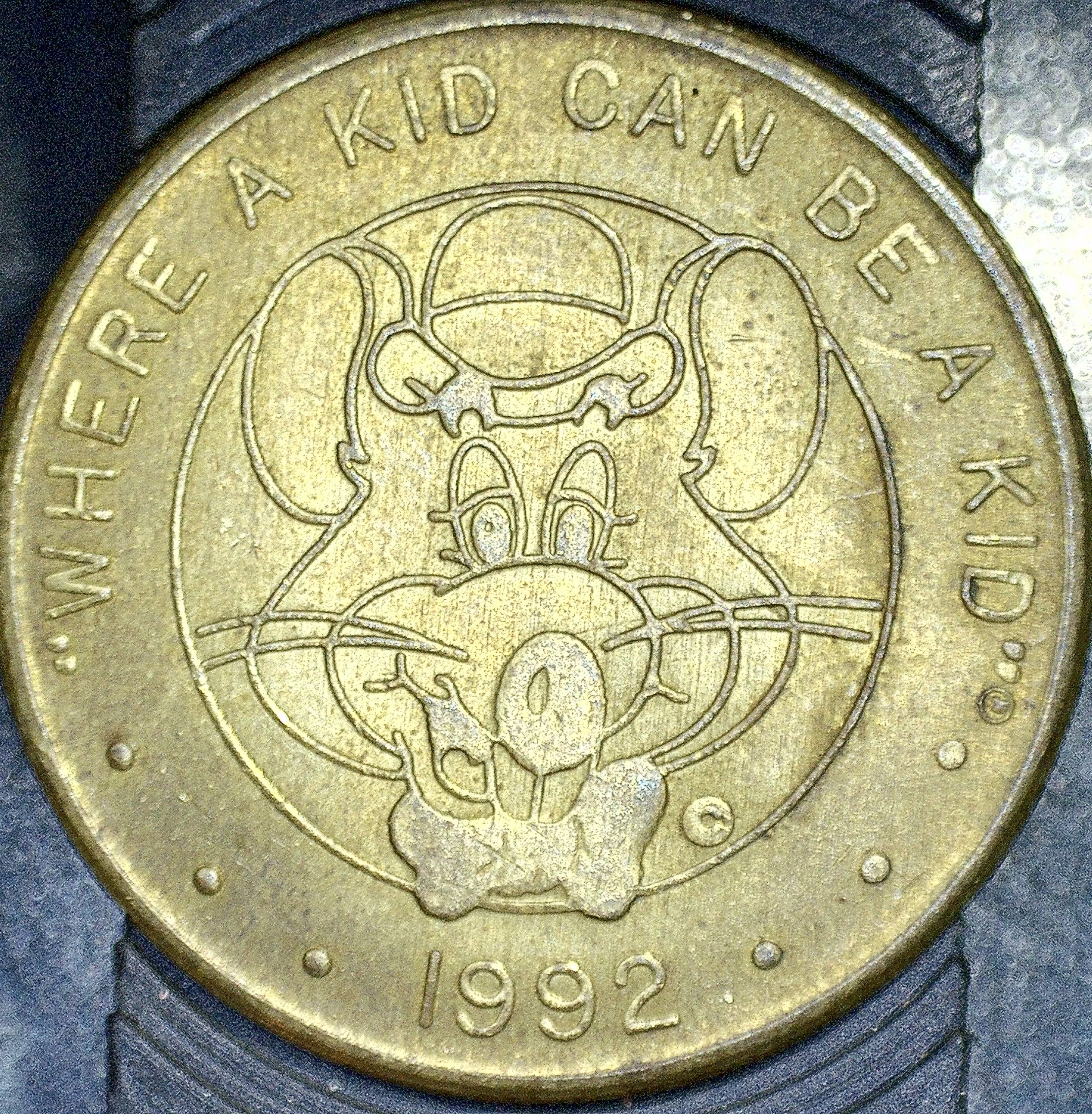 Chuck E Cheese 1992 Where a Kid can be a Kid Arcade Game Trade Token ...