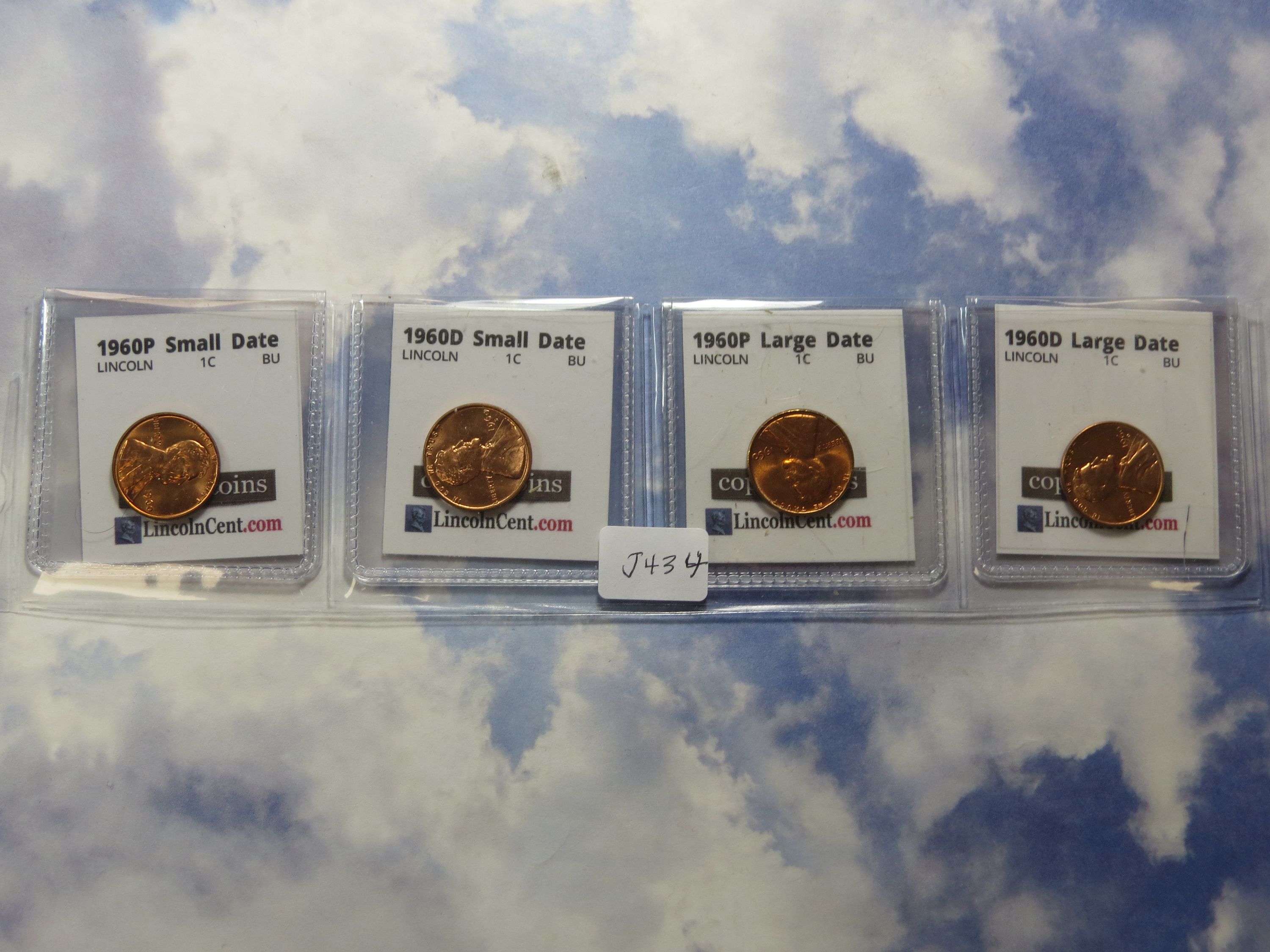 1960-P&D SET OF 4 LINCOLN CENTS - SMALL & LARGE DATES LOT J434 - Online ...