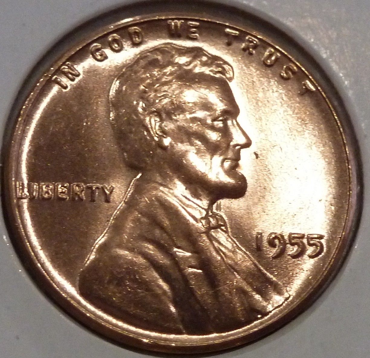 1955=P Gem BU RED Uncirculated Lincoln Wheat Cent (450-20) - For Sale ...