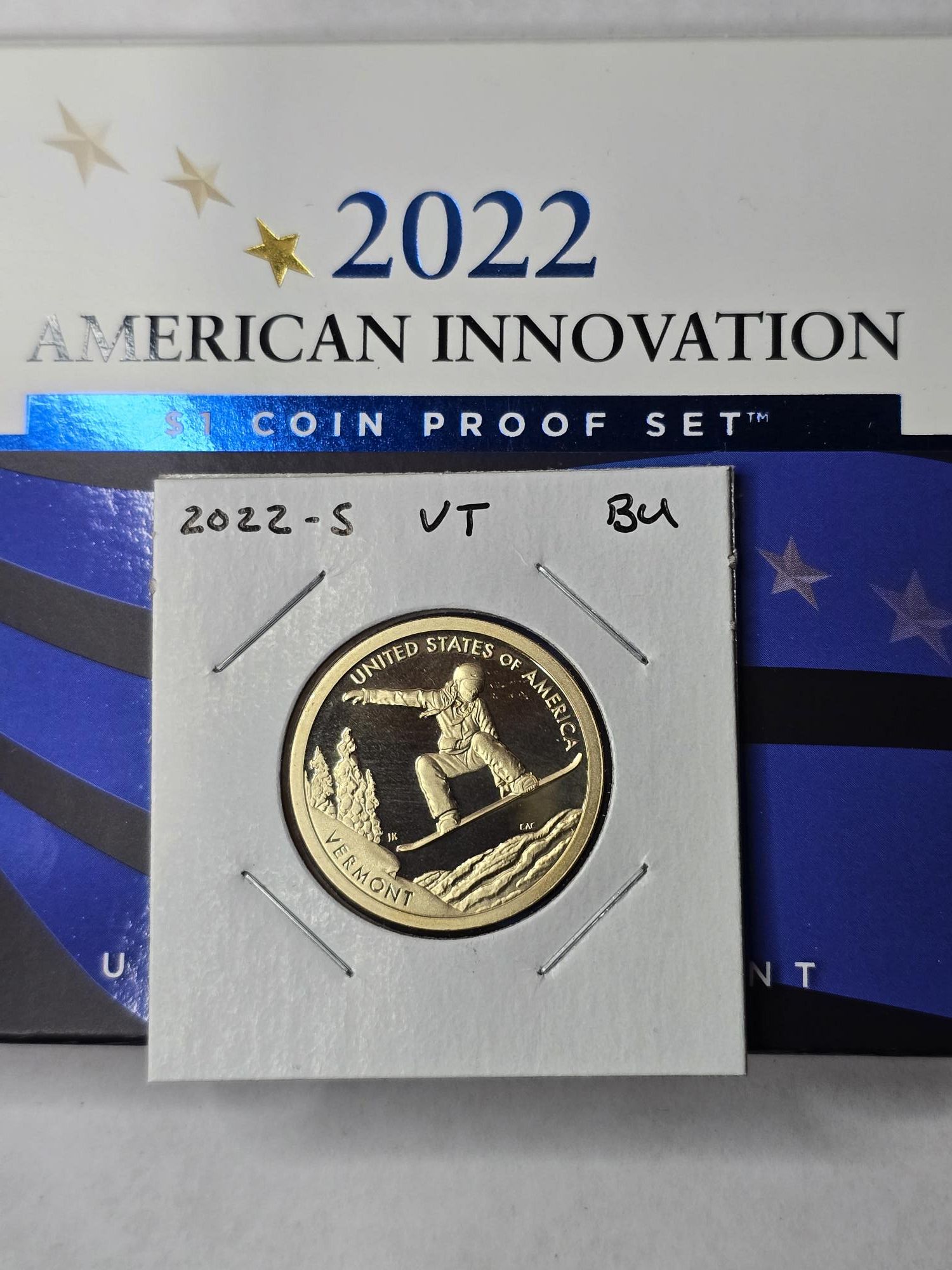 2022 S Proof American Innovation Dollar (VT) Vermont - BU (1 Coin ...