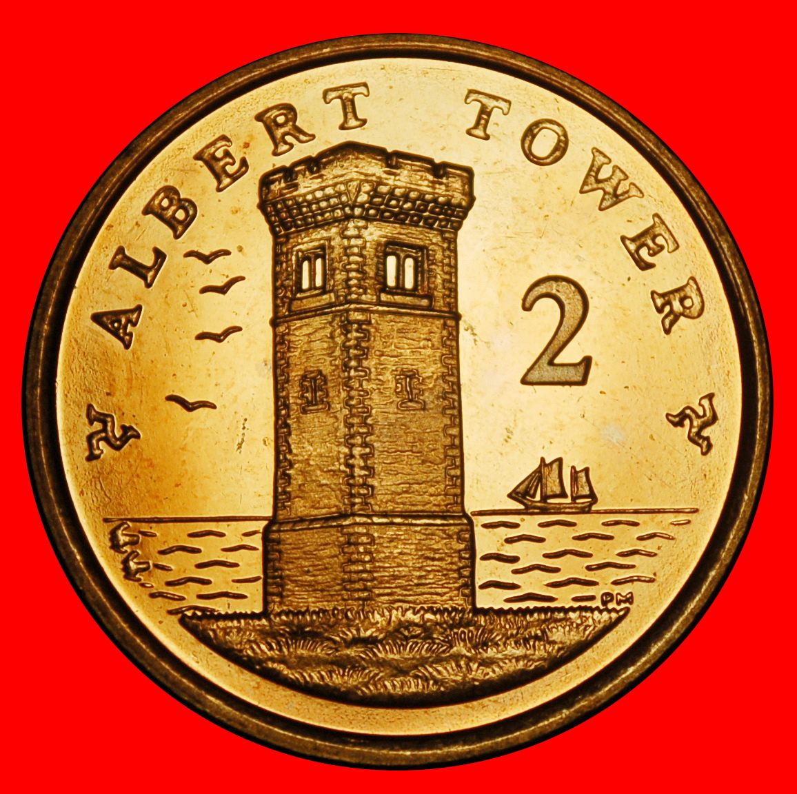 GREAT BRITAIN (2004-2016): ISLE OF MAN★2 PENCE 2013AA SHIP ELIZABETH II ...