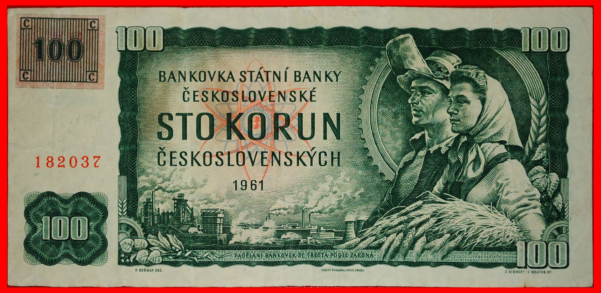 ATOM FOR PEACE CZECHOSLOVAKIA 1961 (1990): CZECHIA ★ 100 CROWNS (1993 ...