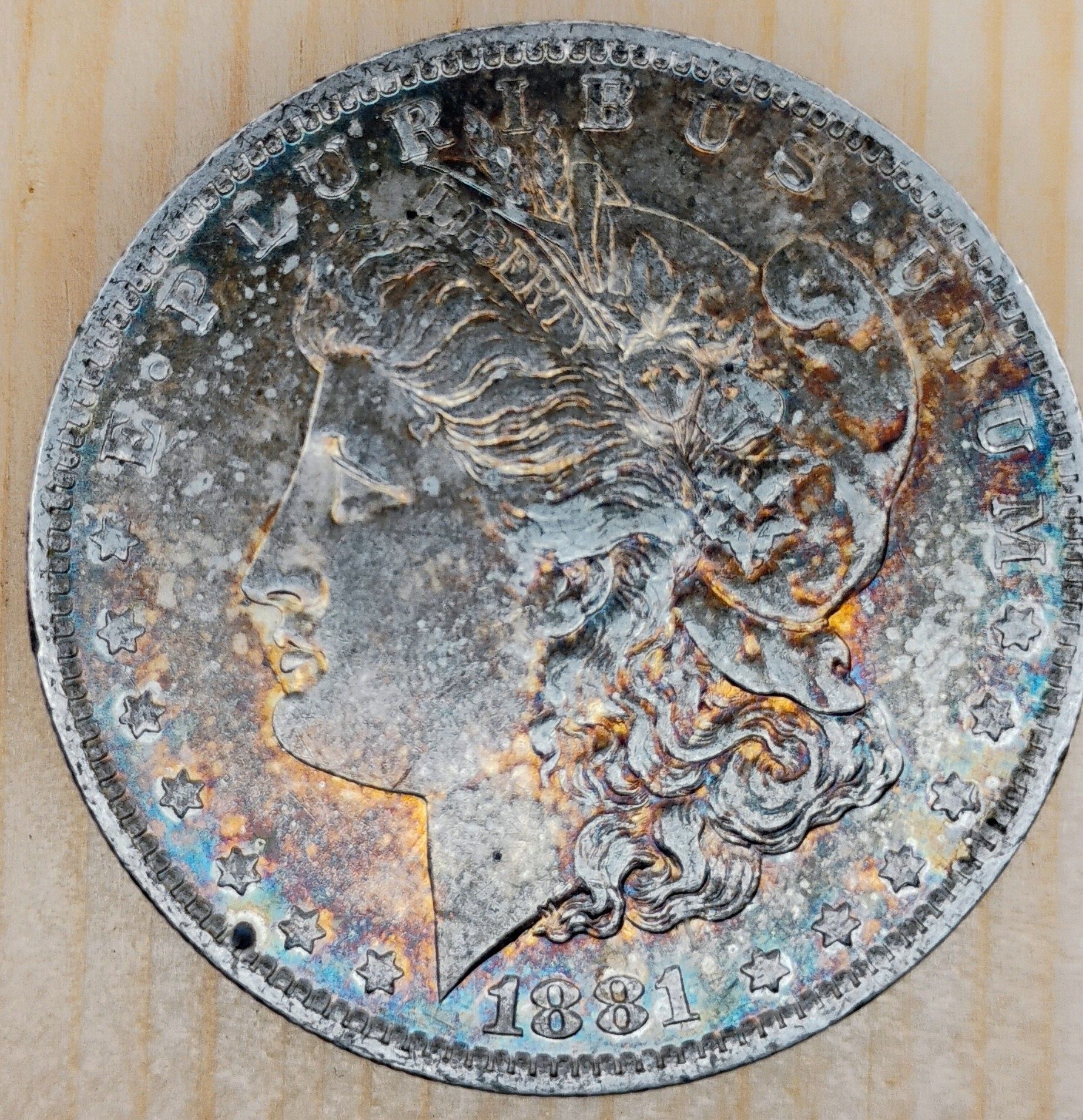 NICE BLUE TONE 1881-O MORGAN SILVER DOLLAR - For Sale, Buy Now Online ...
