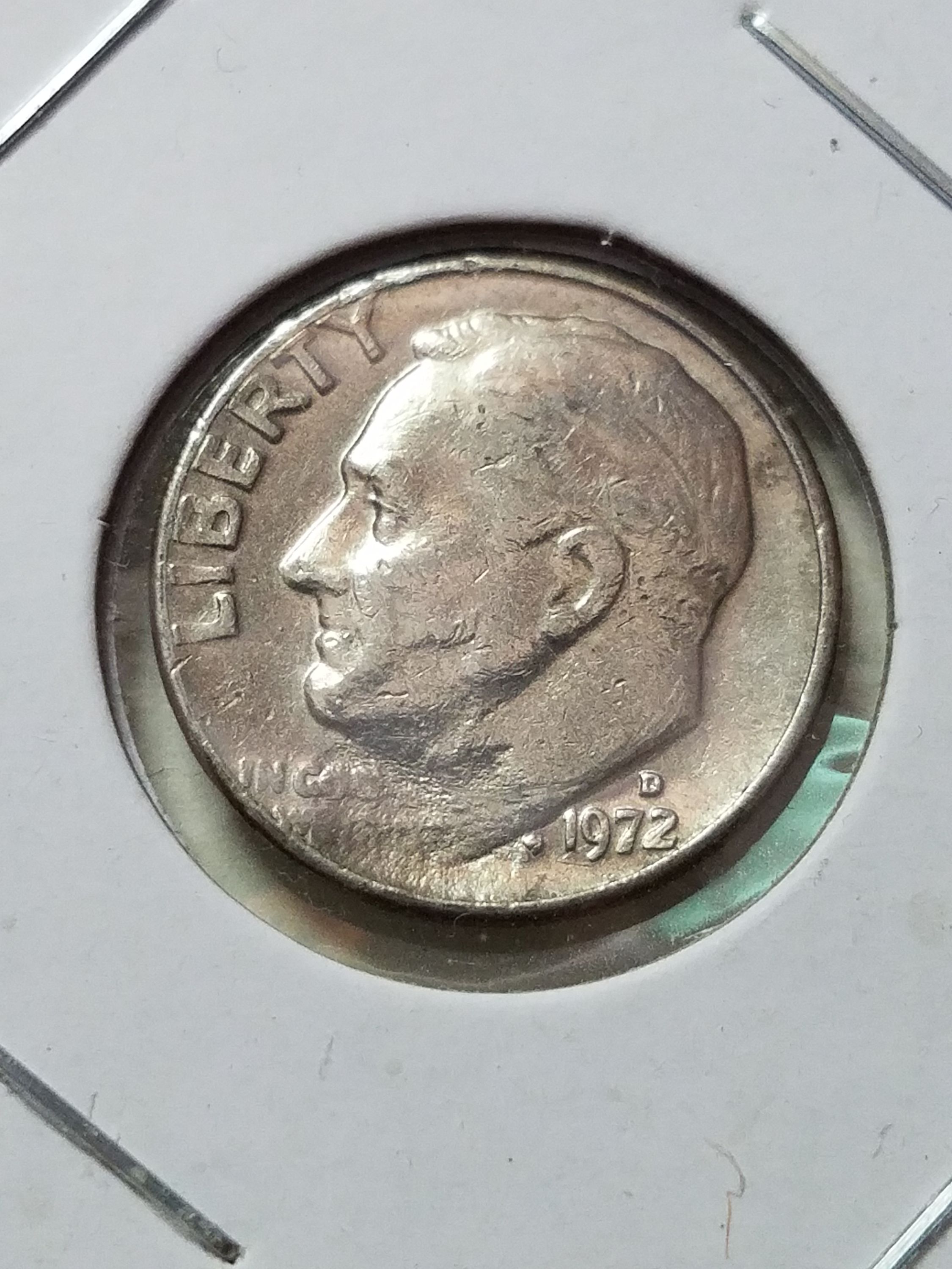 1972 D Roosevelt Dime Strike Through Error - For Sale, Buy Now Online ...