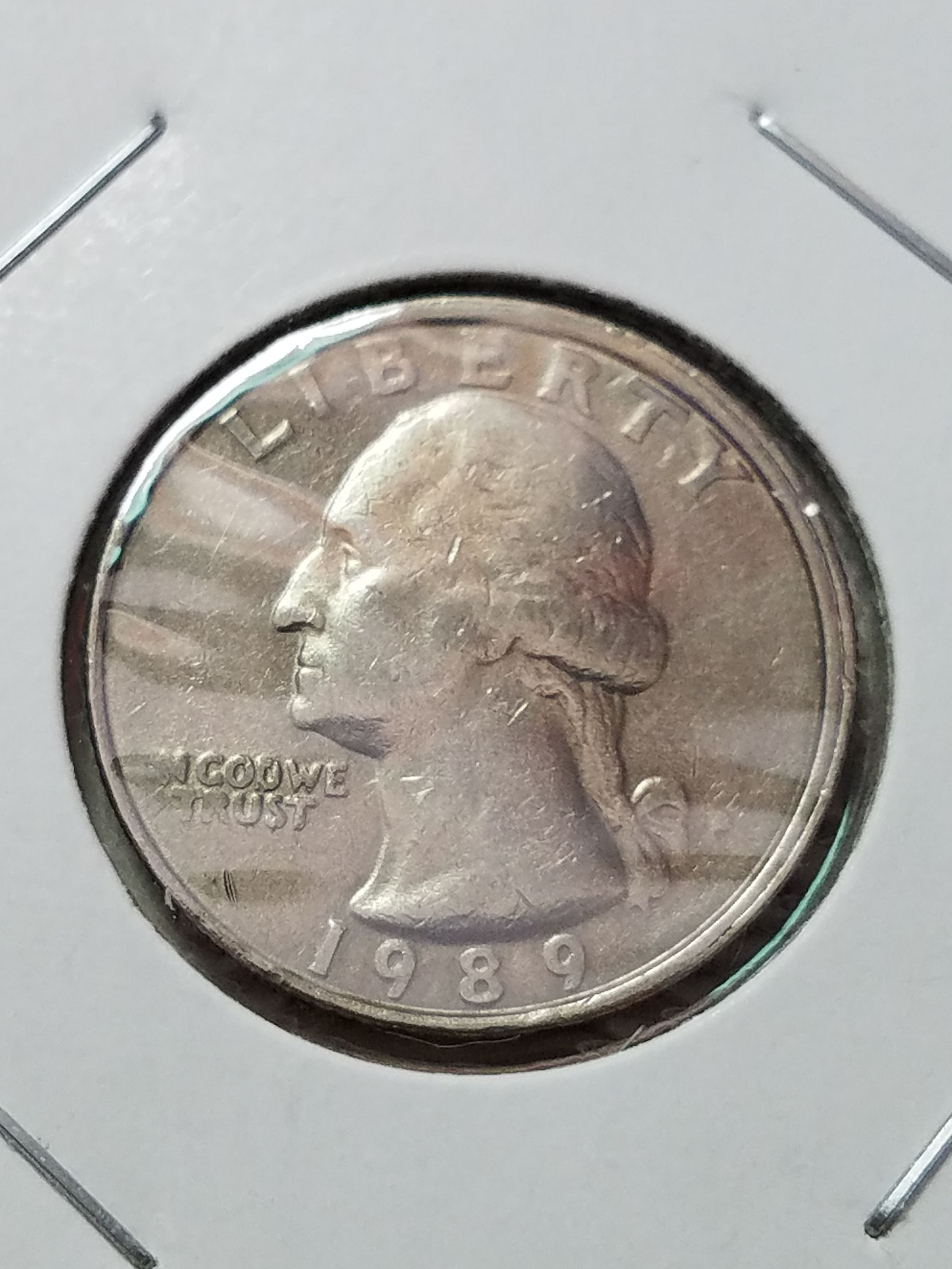 1989 P Washington Quarter Off Center and Finning - For Sale, Buy Now ...