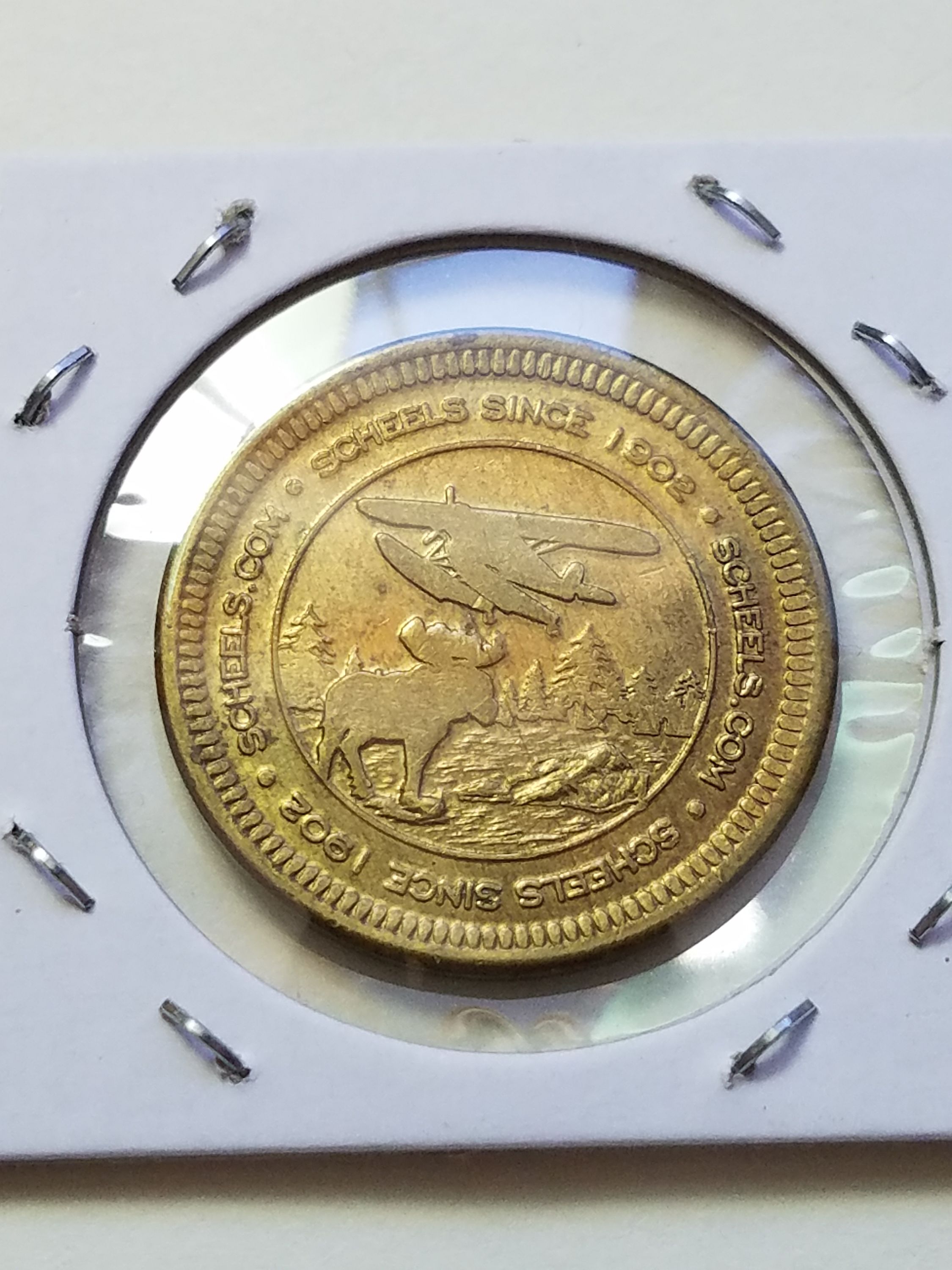 Scheels Brass Gaming Token Game Outfitters since 1902 Arcade Hoffman ...