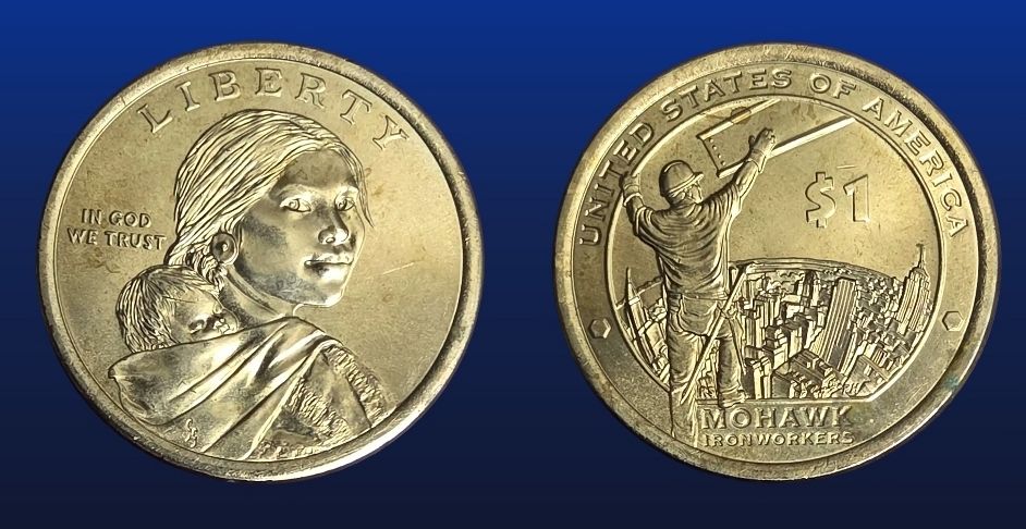 2015 D Sacagawea Native American Dollar, Mohawk Iron Workers, US Mint ...