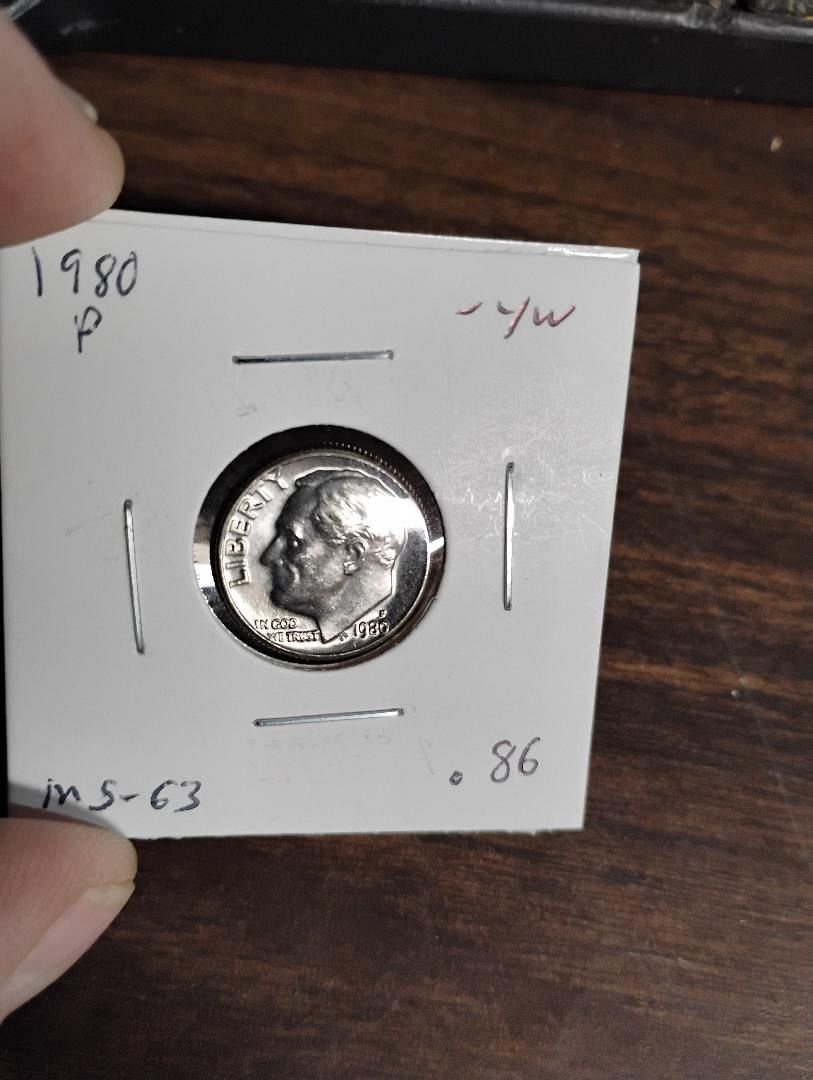 1980-P ROOSEVELT DIME MS-63 - For Sale, Buy Now Online - Item #958462