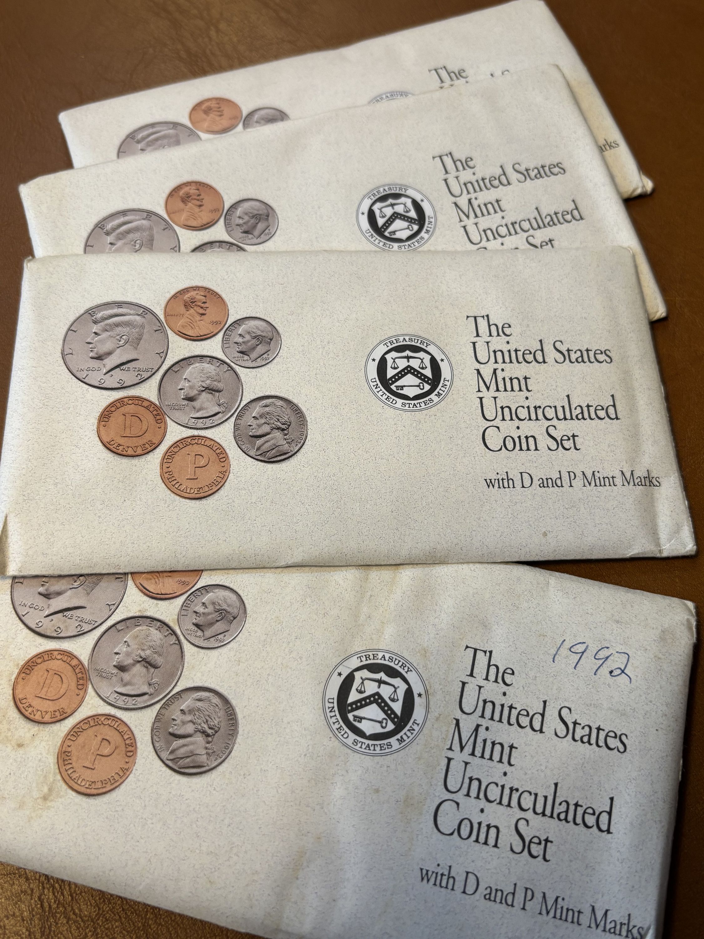 1992 US Mint Uncirculated Coin Set P & D 10-Coin Set - For Sale, Buy ...