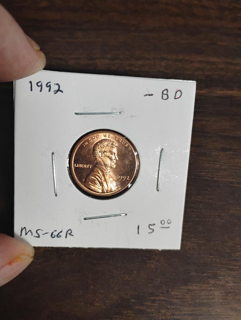 1992 LINCOLN MEMORIAL CENT MS-66 RED - For Sale, Buy Now Online - Item ...